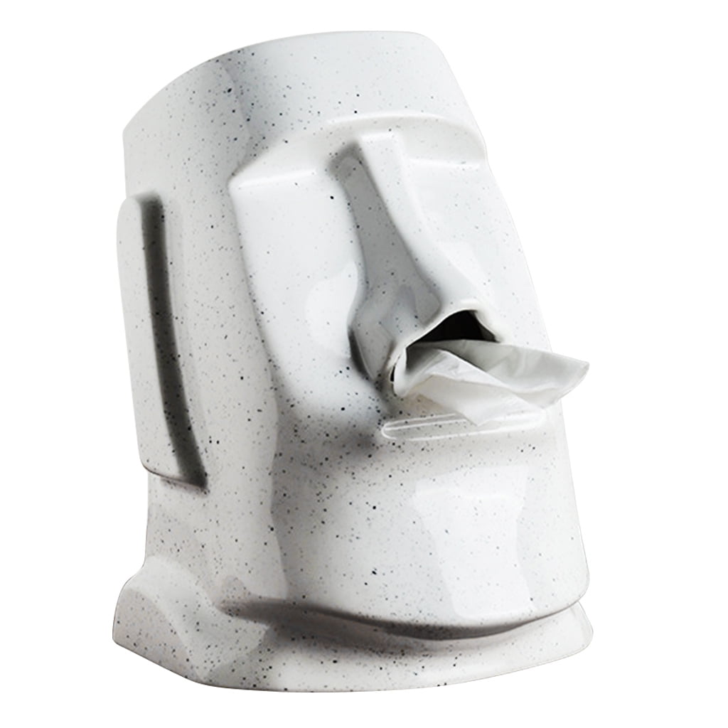Creative Paper Holder Easter Island Moai Tissue Box Stone Statue Figure ...