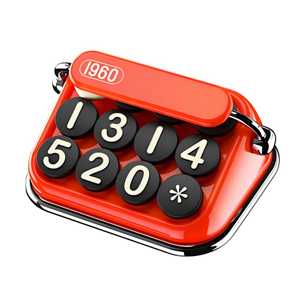 Creative Parking Car Phone Number Retro Typewriter Hidable Temporary ...