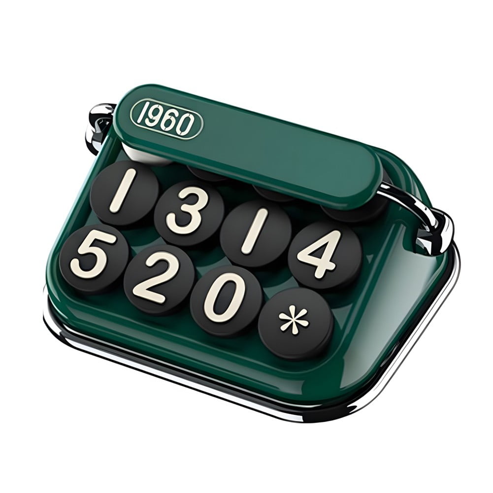 Creative Parking Car Phone Number Retro Typewriter Hidable Temporary ...