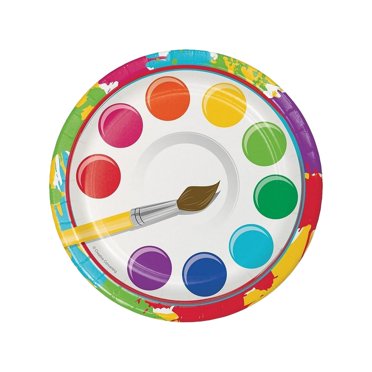 Sweet at One Girl Pink Zoo Animal 1st Birthday Party 7" Paper Dessert ...