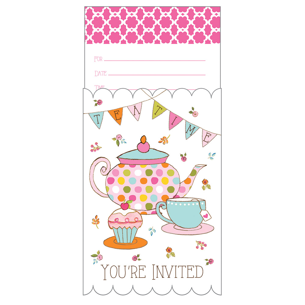 Creative Party Tea Party Invitations (Pack of 8) - Walmart.com