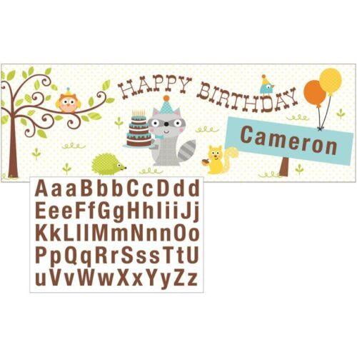Creative Party Woodland Happy Birthday Banner Set (Pack of 79 ...