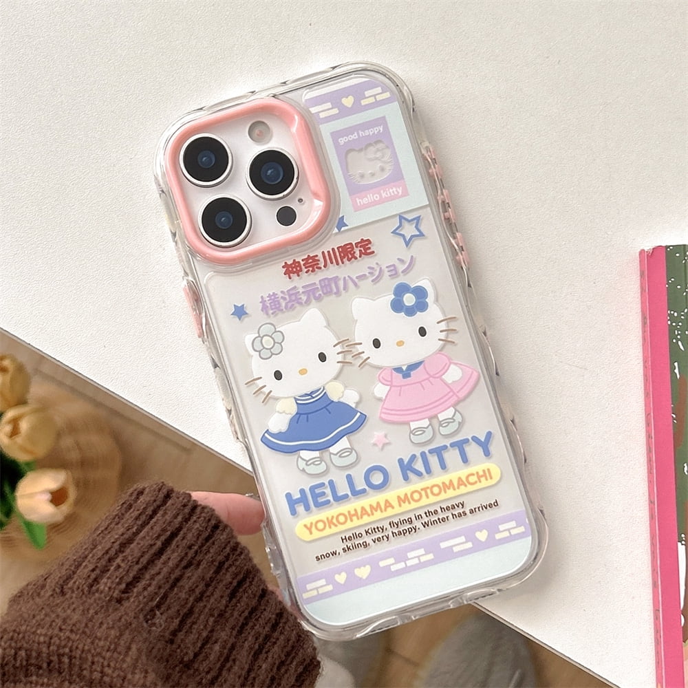 Creative Pattern Cute Hello Kitty Phone Case For iPhone 16 15 14 13 Pro ...