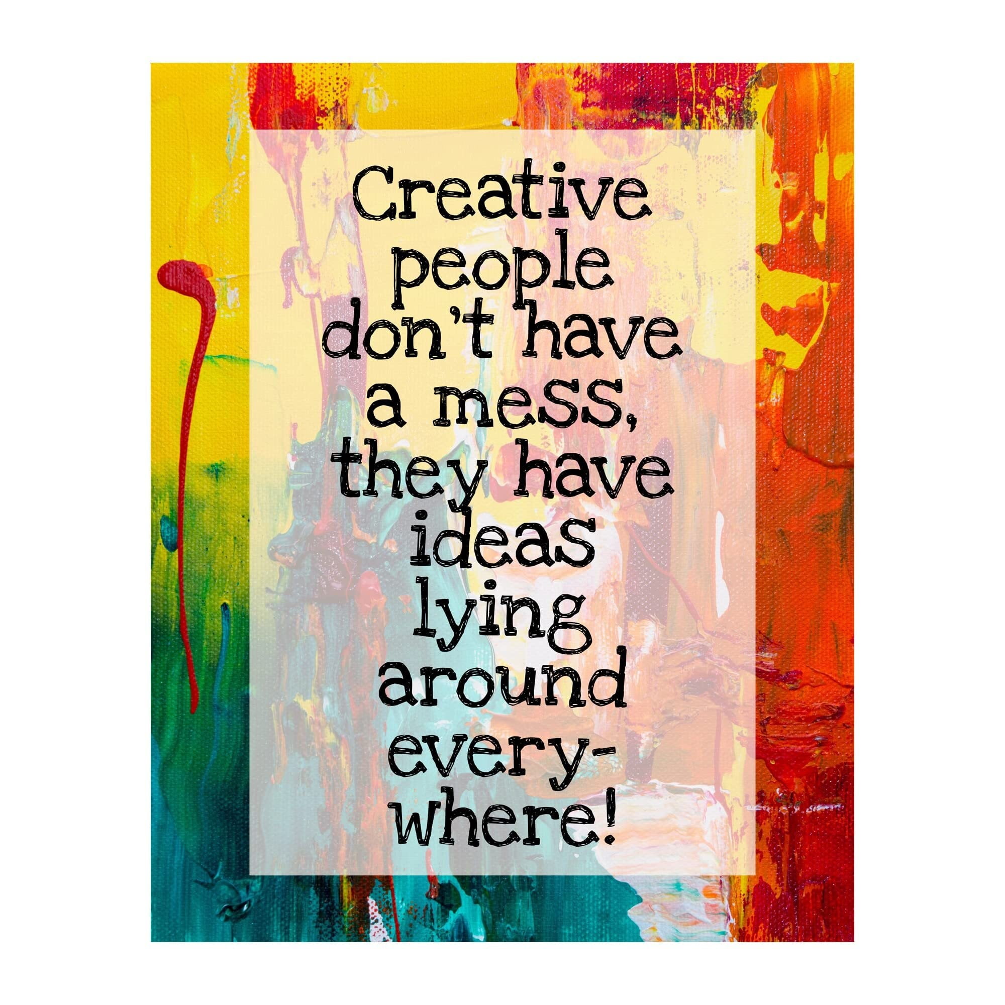 Creative People - Inspirational Wall Decor, Motivational Abstract ...