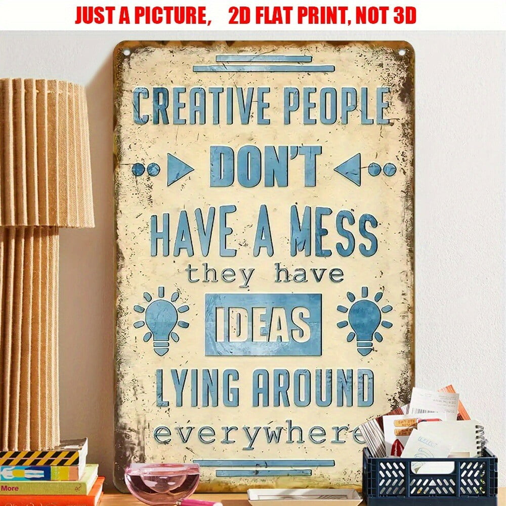 Creative People Poster Motivational Quotes Typography Wall Decor Metal ...