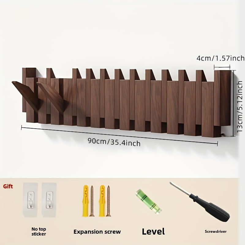 Creative Piano Key Wall Hook - Foldable Hanging Storage Rack For ...