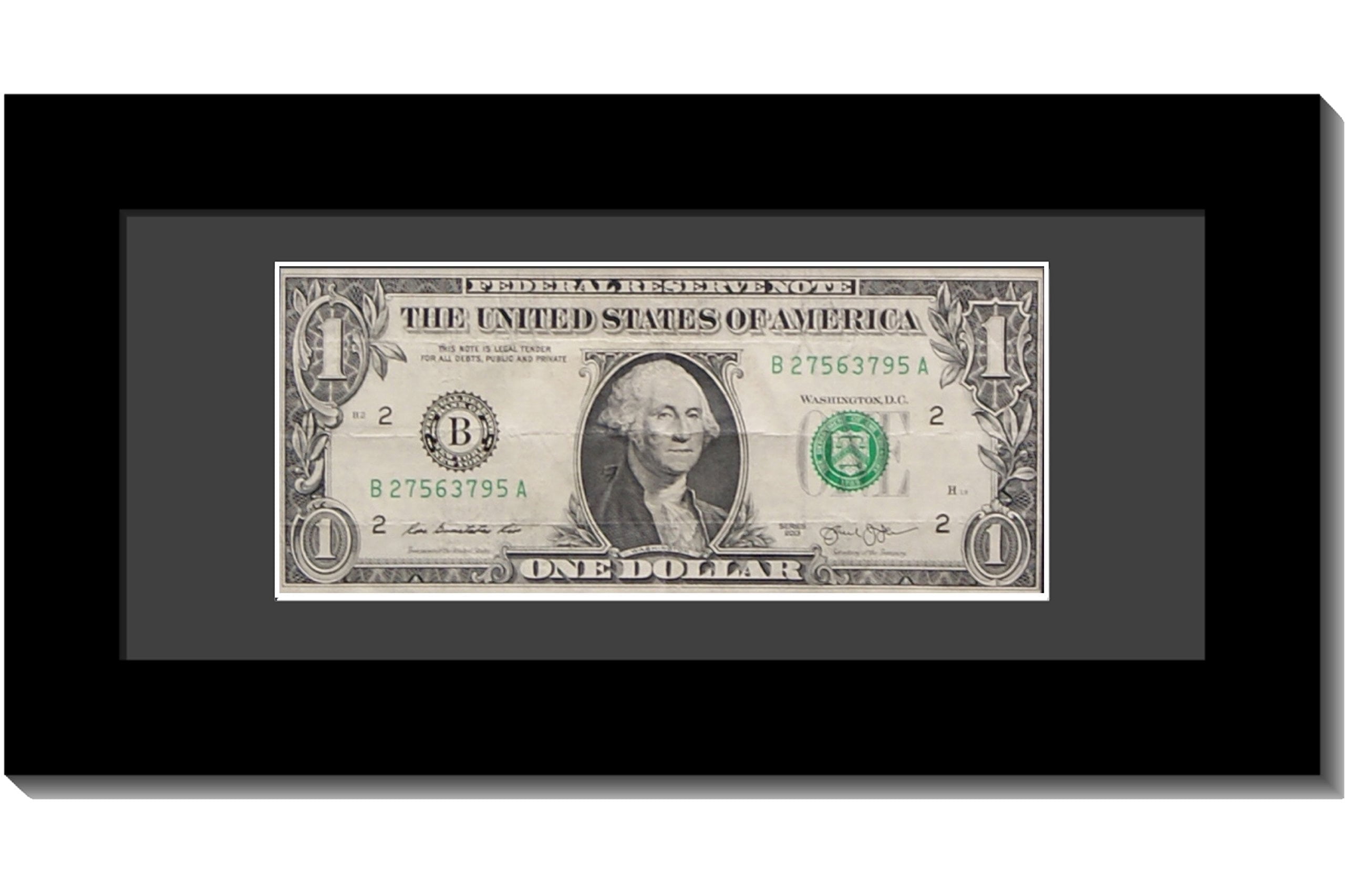 Creative Picture Frames First Dollar Frame with White Matting, Easel ...