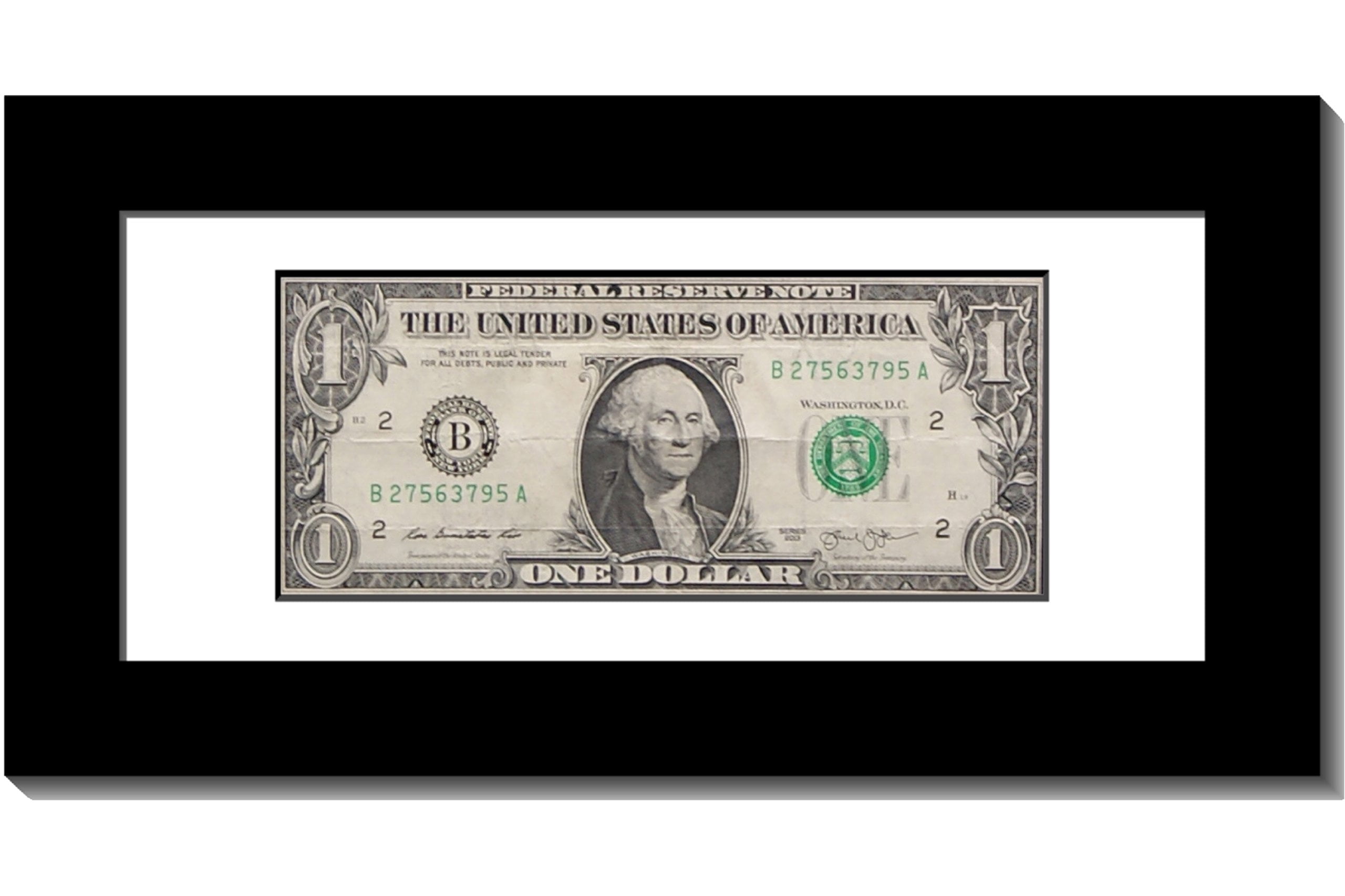 Creative Picture Frames First Dollar Frame with White Matting, Easel ...