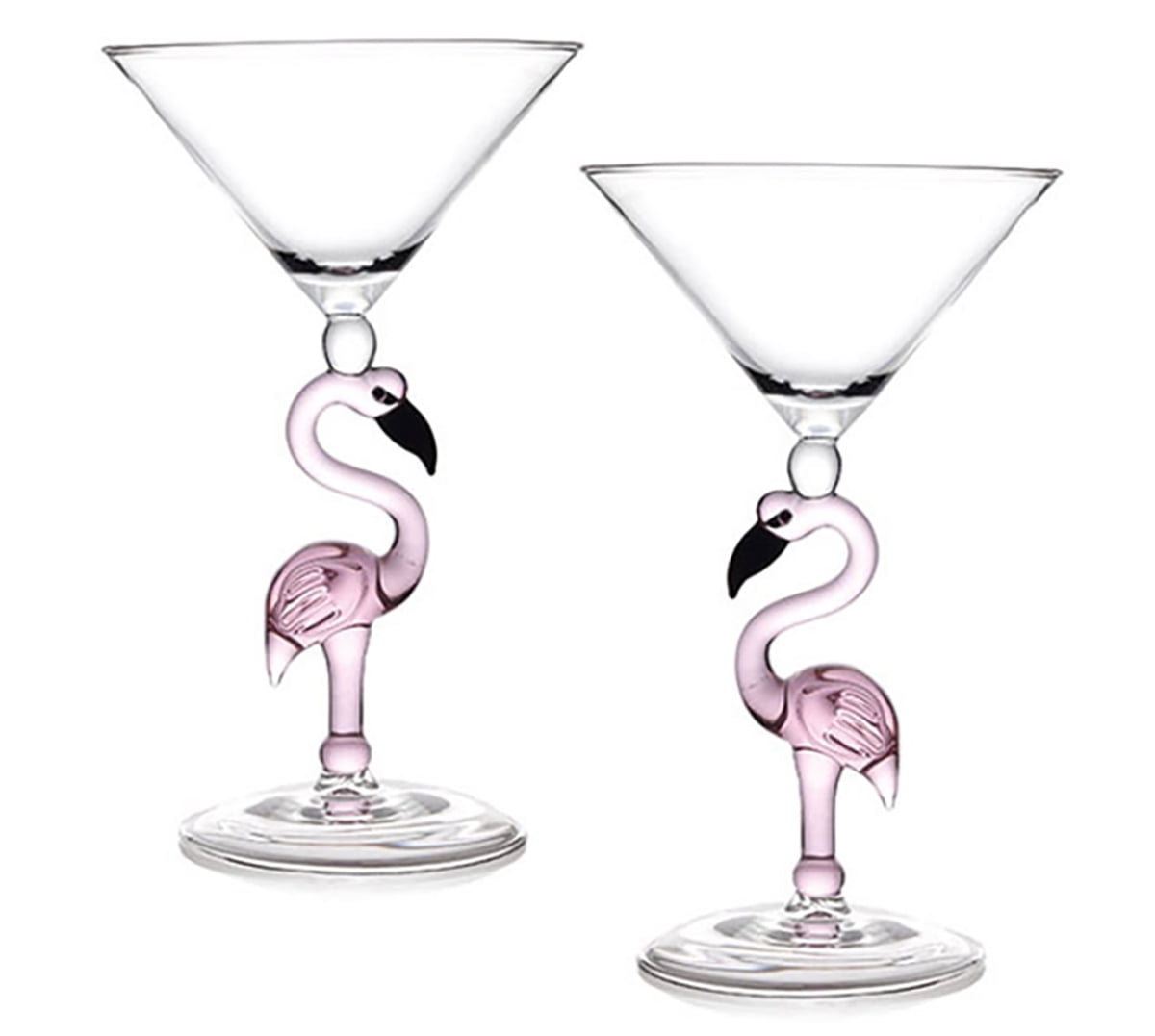 Creative Pink Flamingo Cocktail Glass, Set of 2 Martini Glasses, 5 ...