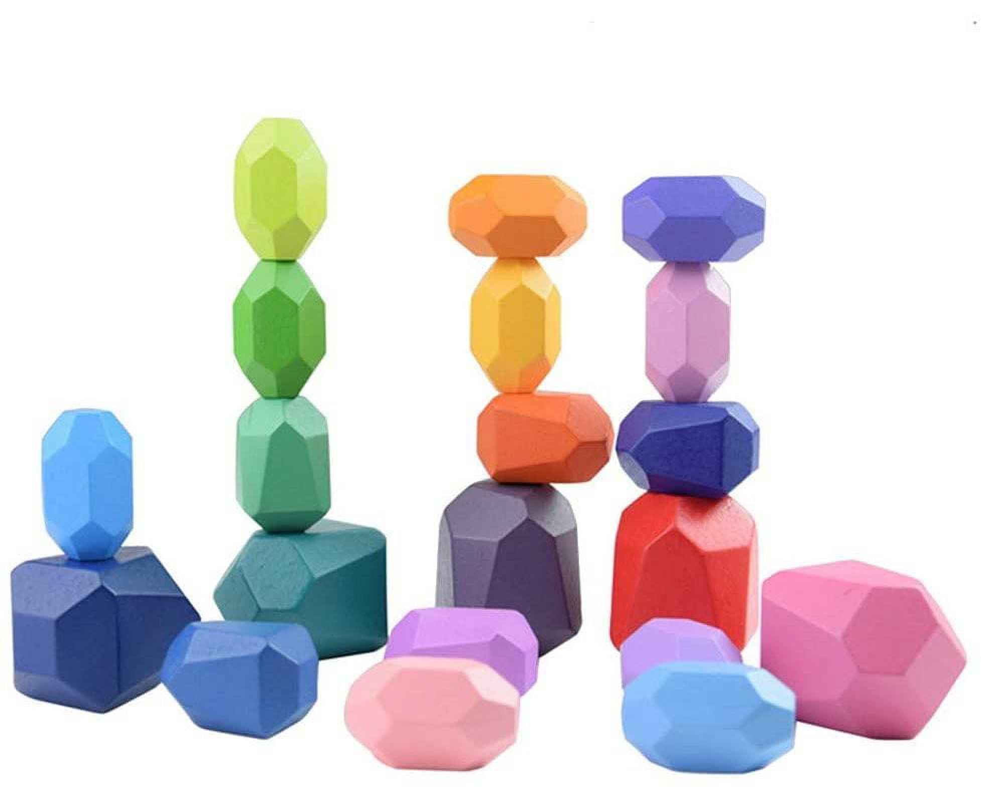 Creative Play Montessori Toys, Wooden Stacking Rocks for Endless ...