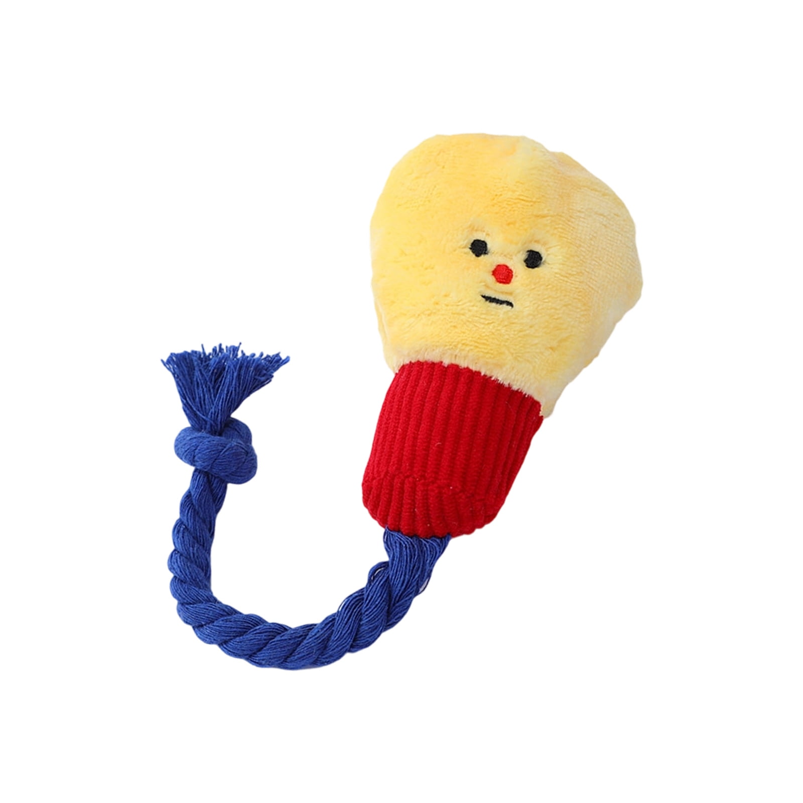 Creative Plush Light Bulb Dog Chew Toy with Squeaky Sound Pull of War ...