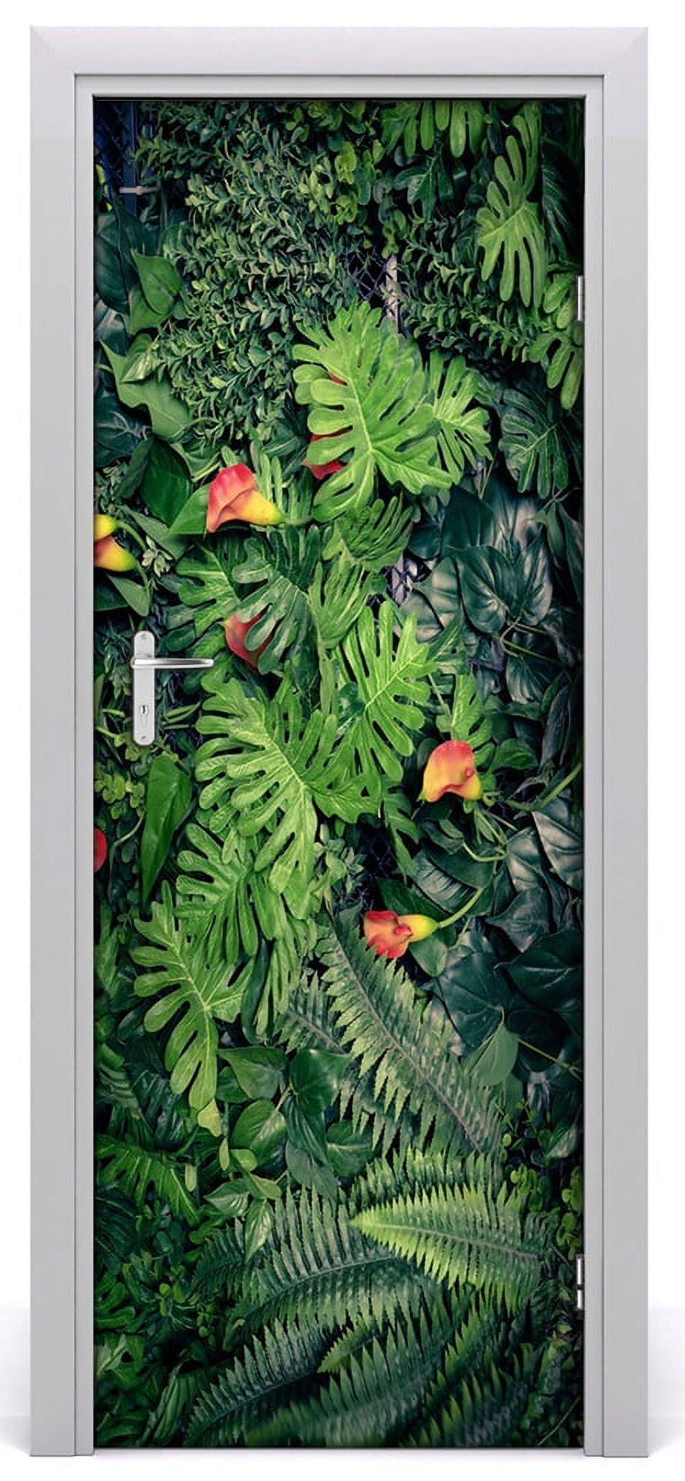 Creative Popular Door Stickers Embossed Flower Pattern PVC Self ...