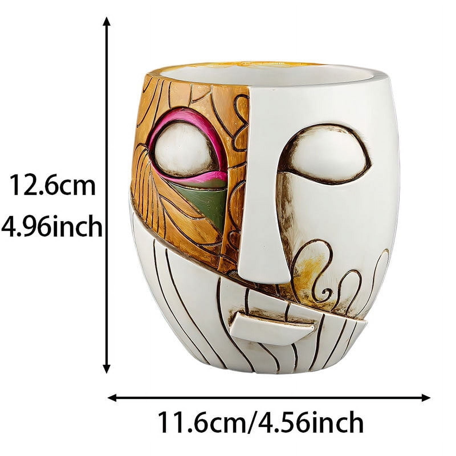 Creative Pottery Jars Facial Flower Pots Abstract Face Planters Pots ...