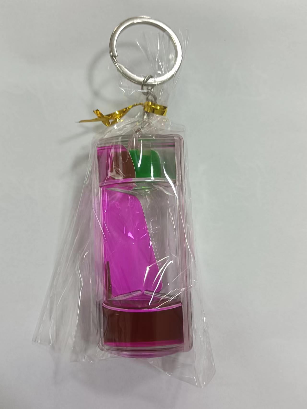 Creative Pressure Relief Double Color Liquid Oil Leakage Keychain ...