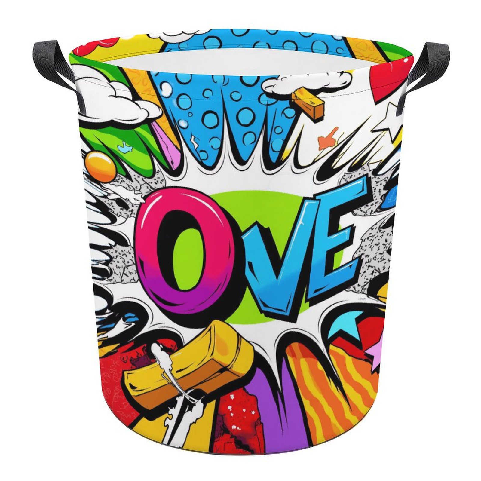 Creative Print Print Foldable Laundry Basket for Clothes Storage Hamper ...
