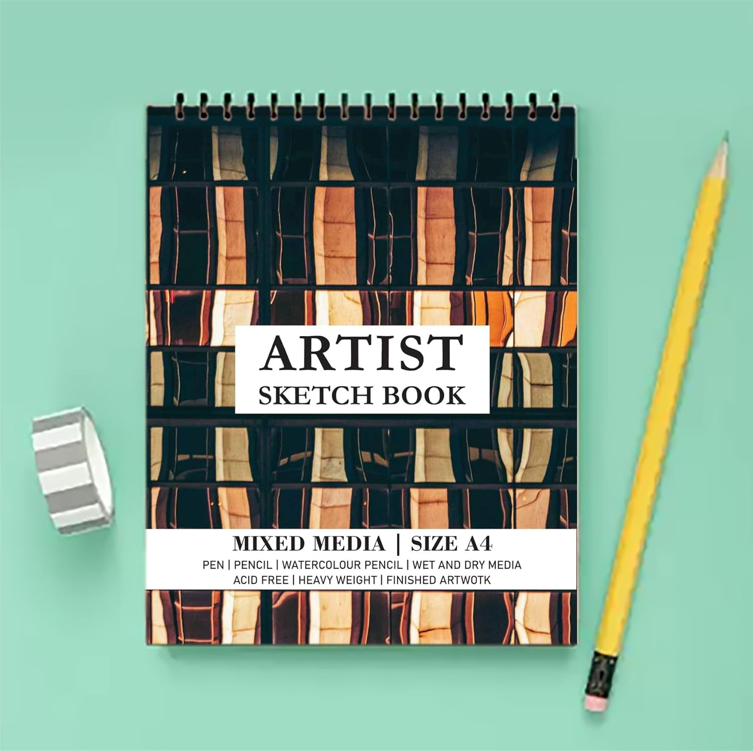 Creative Print Solution Brown Texture Design Sketch Book for Arts and ...