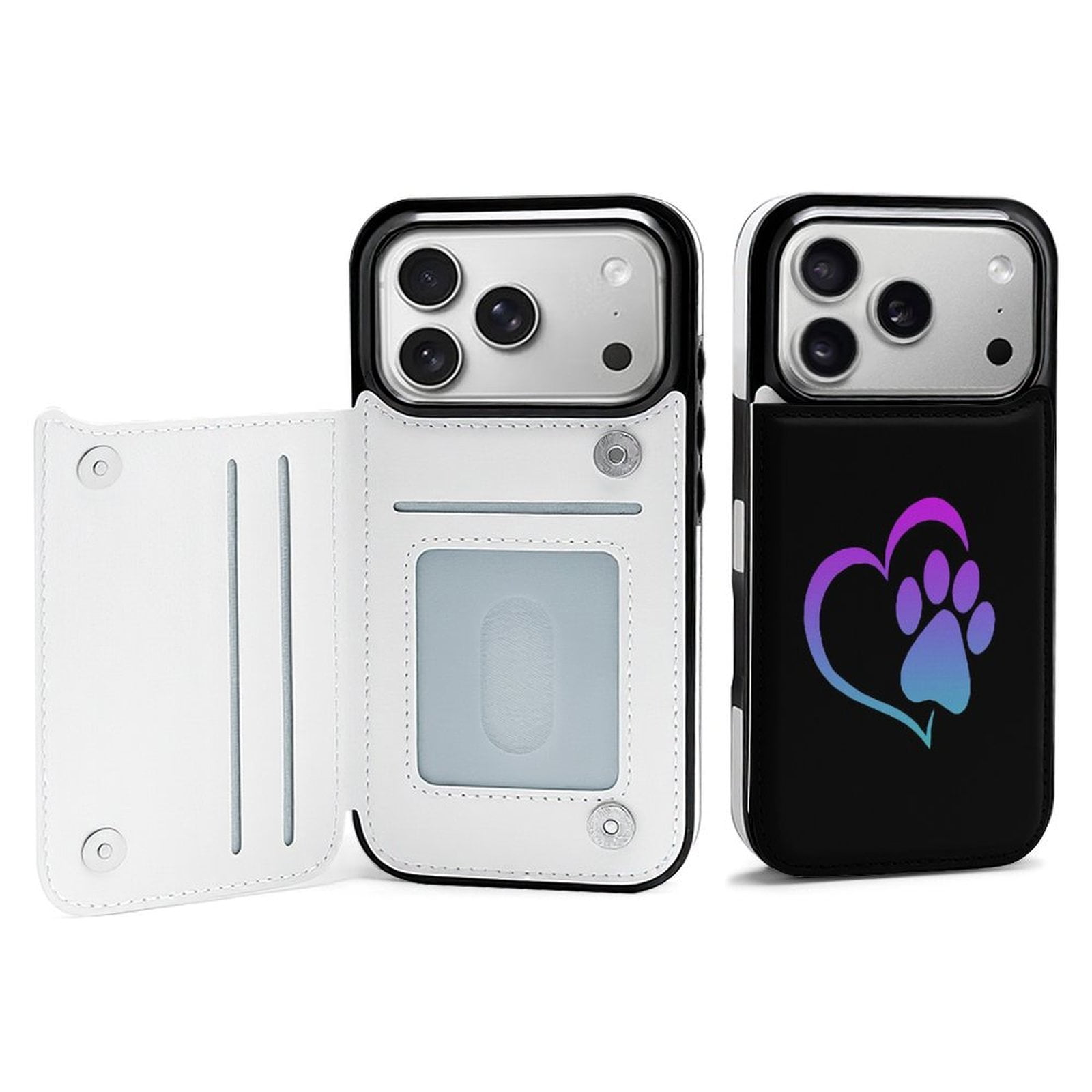 Creative Printing Love Foot Leather Wallet Case for iPhone 15 Pro Max ...