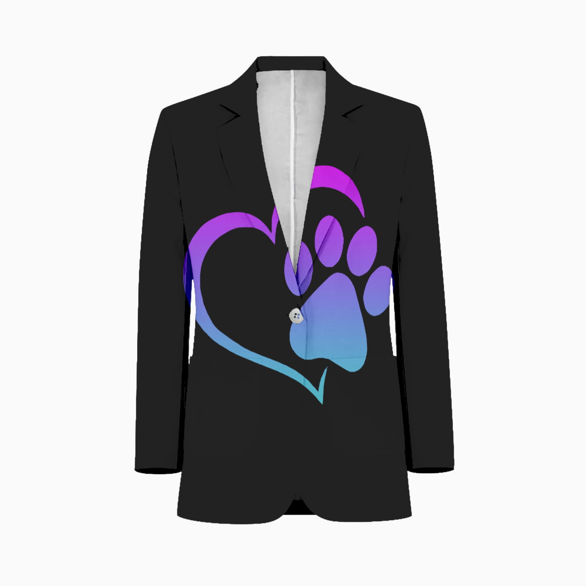 Creative Printing Love Foot Mens Suits Shawl Collar Slim Fit Suit Mens ...