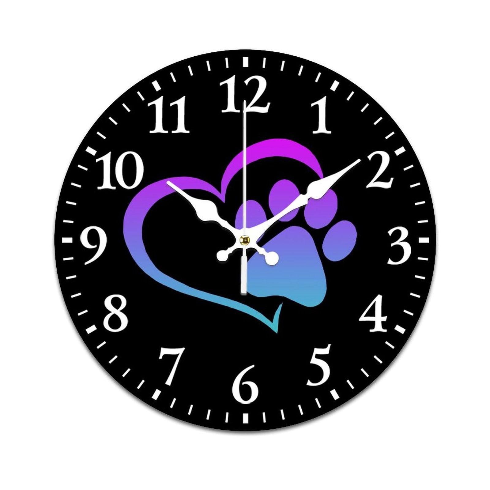 Creative Printing Love Foot Wall Clock Modern Design Clocks Wall ...