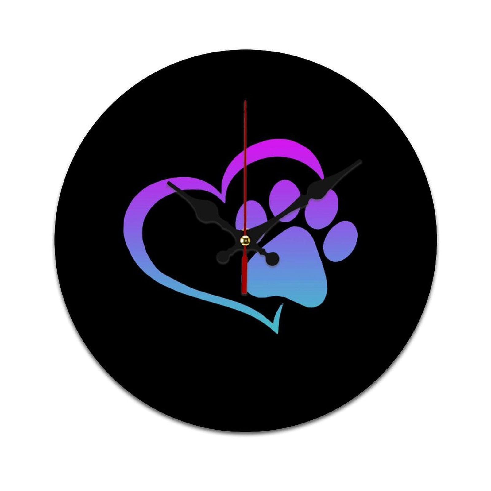 Creative Printing Love Foot Wall Clock Modern Design Clocks Wall ...