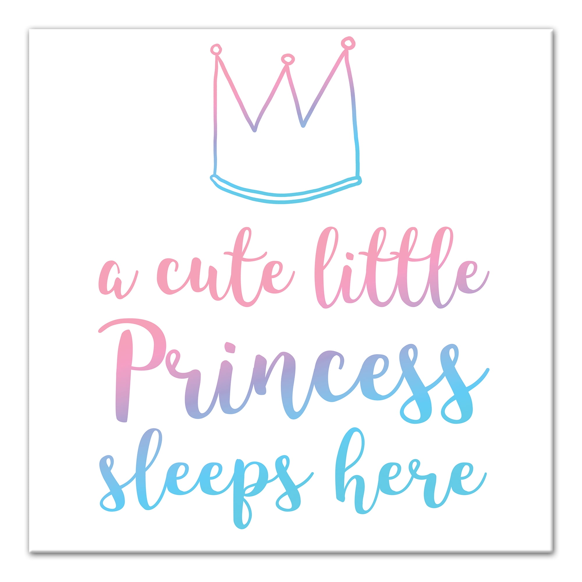 Creative Products A Cute Little Princess Sleeps Here 12x12 Canvas Wall ...