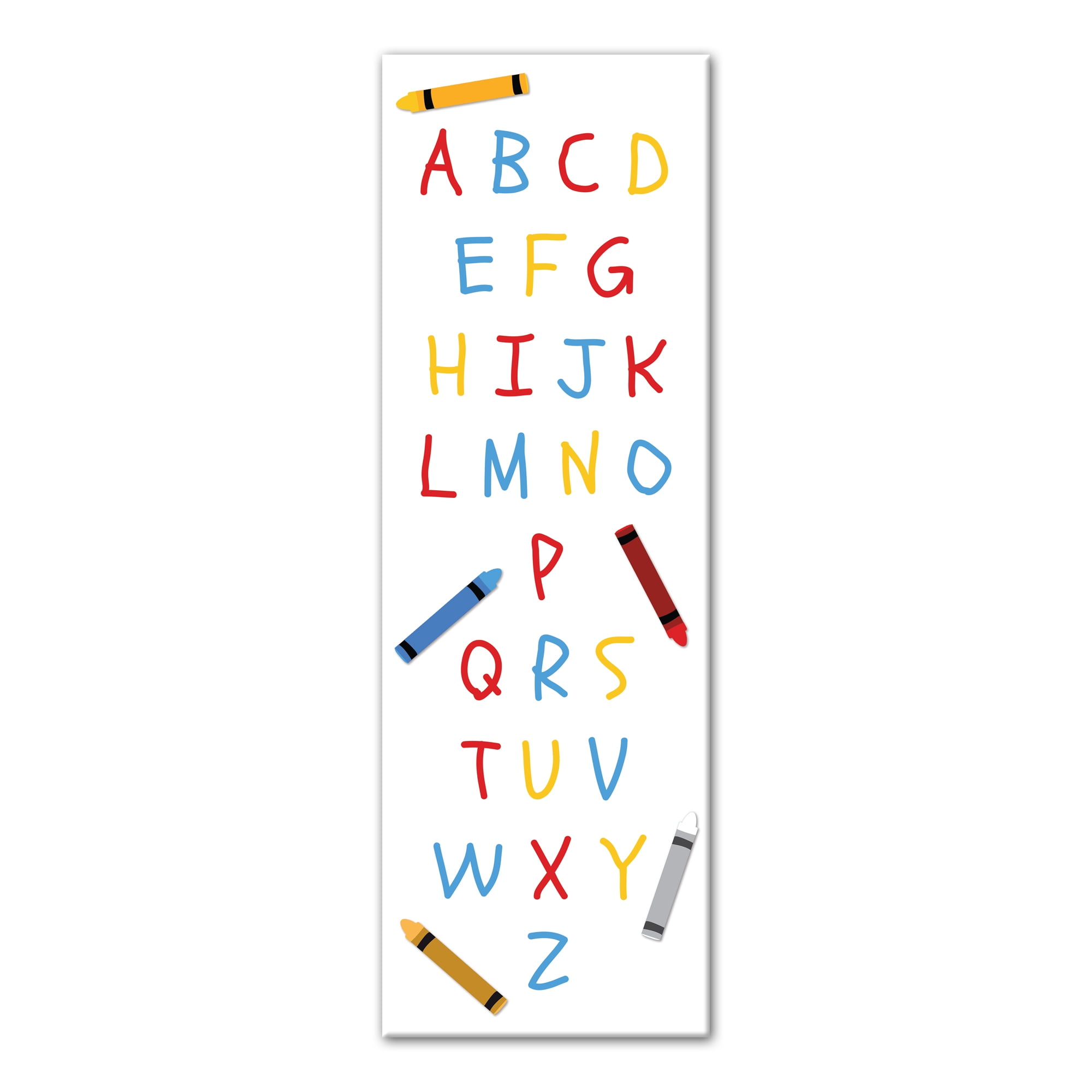 Creative Products ABC Crayons Growth Chart 12x36 Canvas Wall Art ...