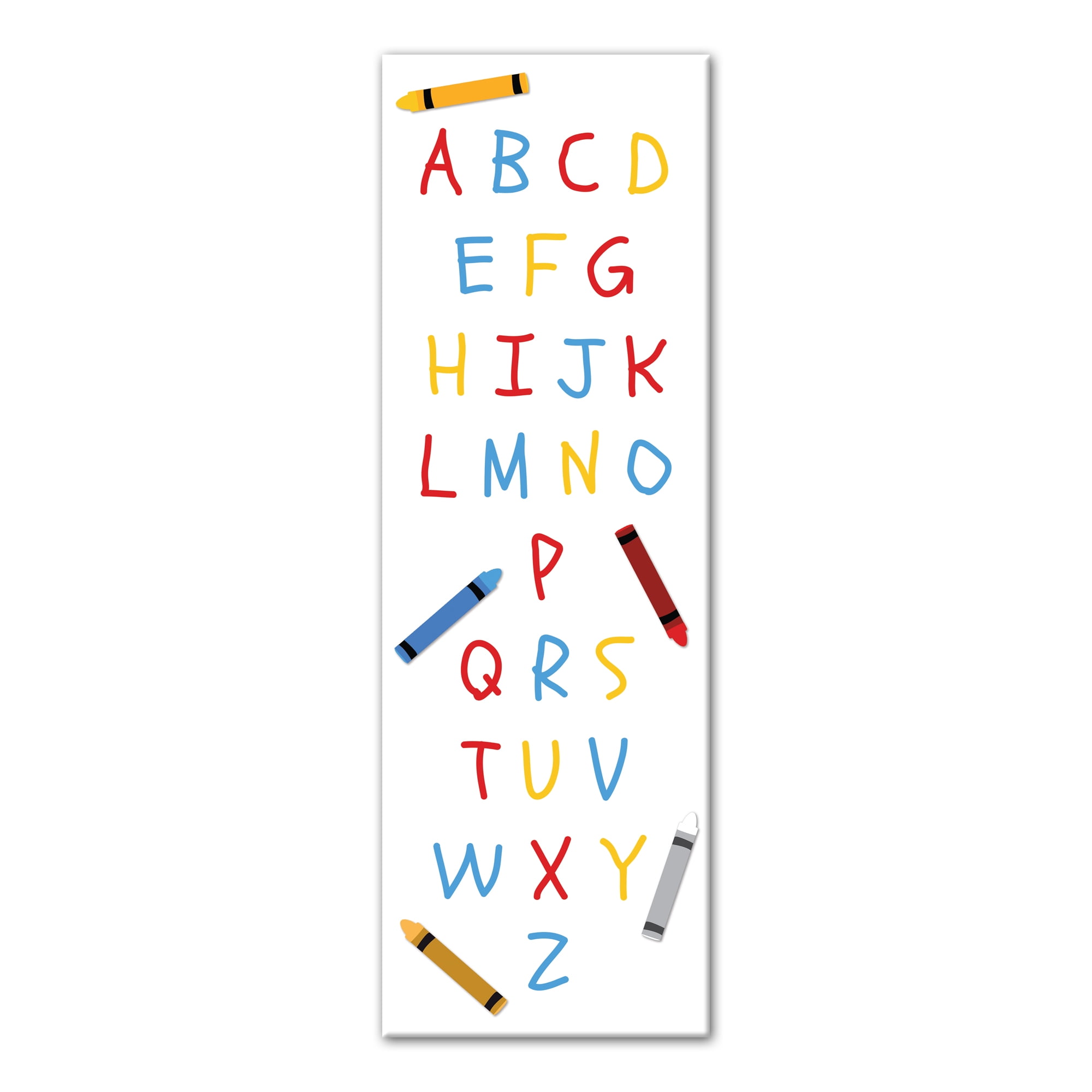 Creative Products ABC Crayons Growth Chart 20x60 Canvas Wall Art ...