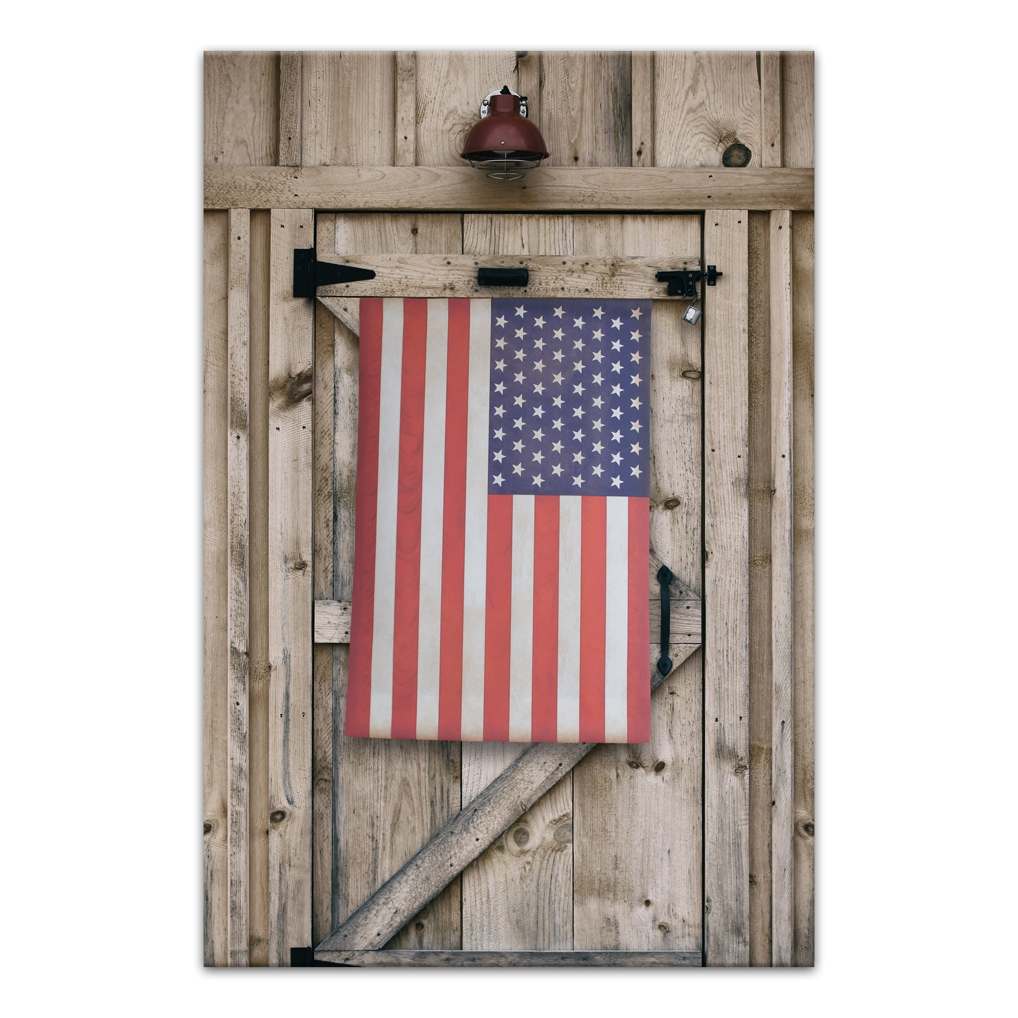 Creative Products American Flag Barn Door 20x30 Canvas Wall Art ...