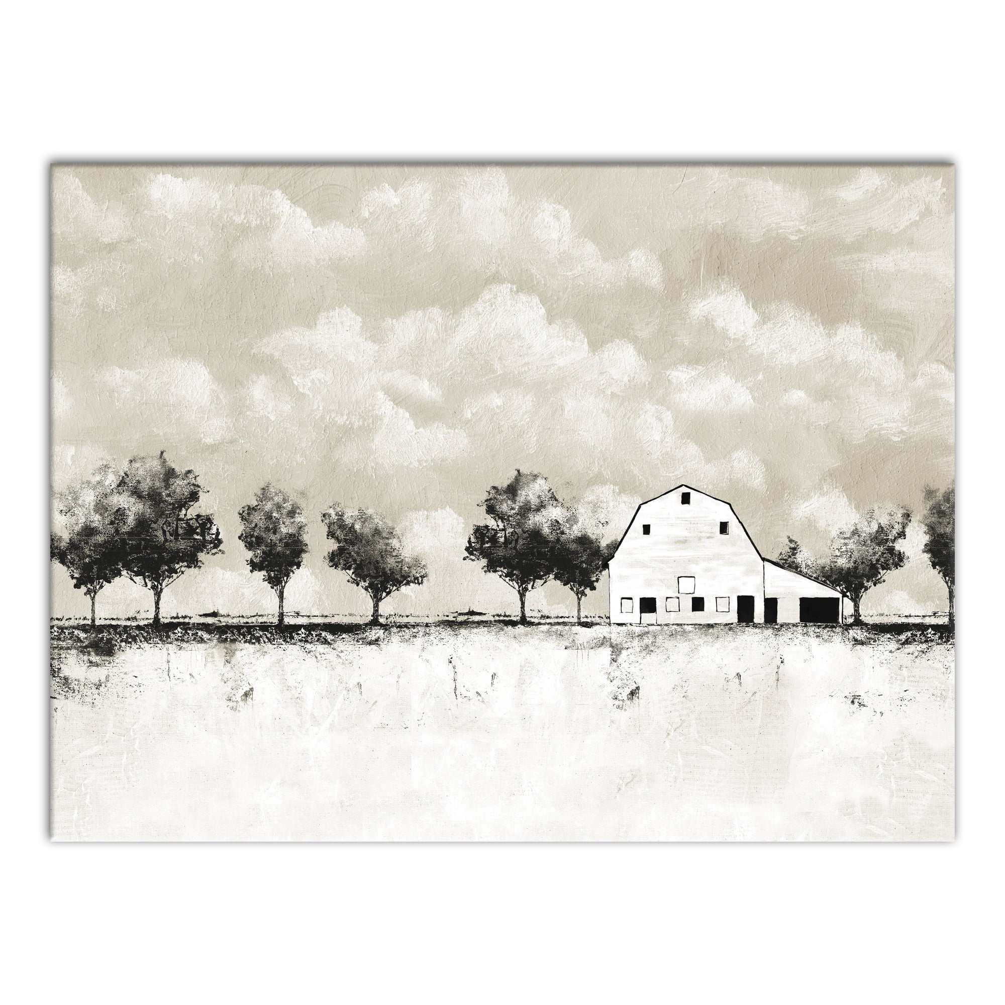 Creative Products BW Barn Landscape 40 x 30 Canvas Wall Art - Walmart.com