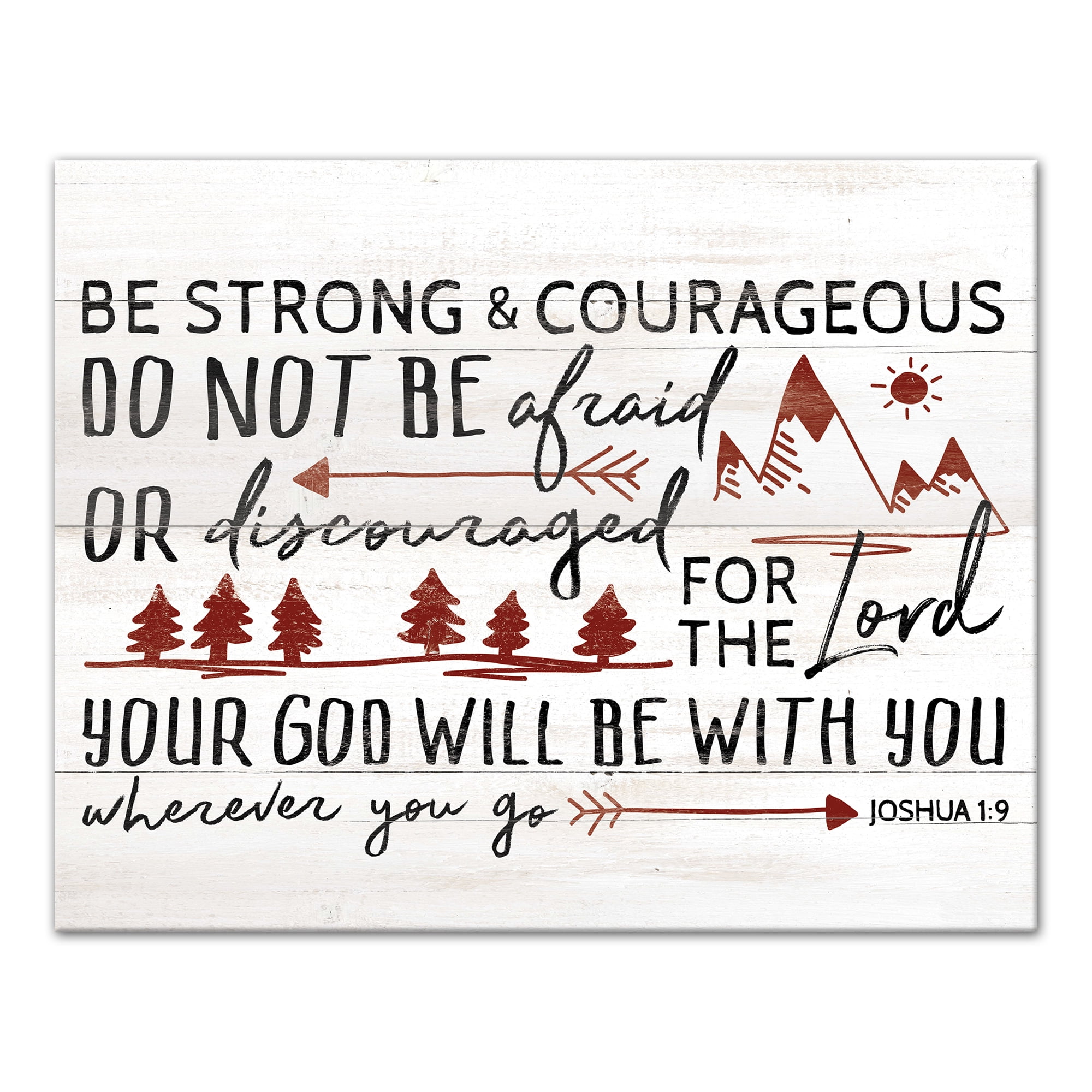 Creative Products Be Strong And Courageous 14x11 Canvas Wall Art ...