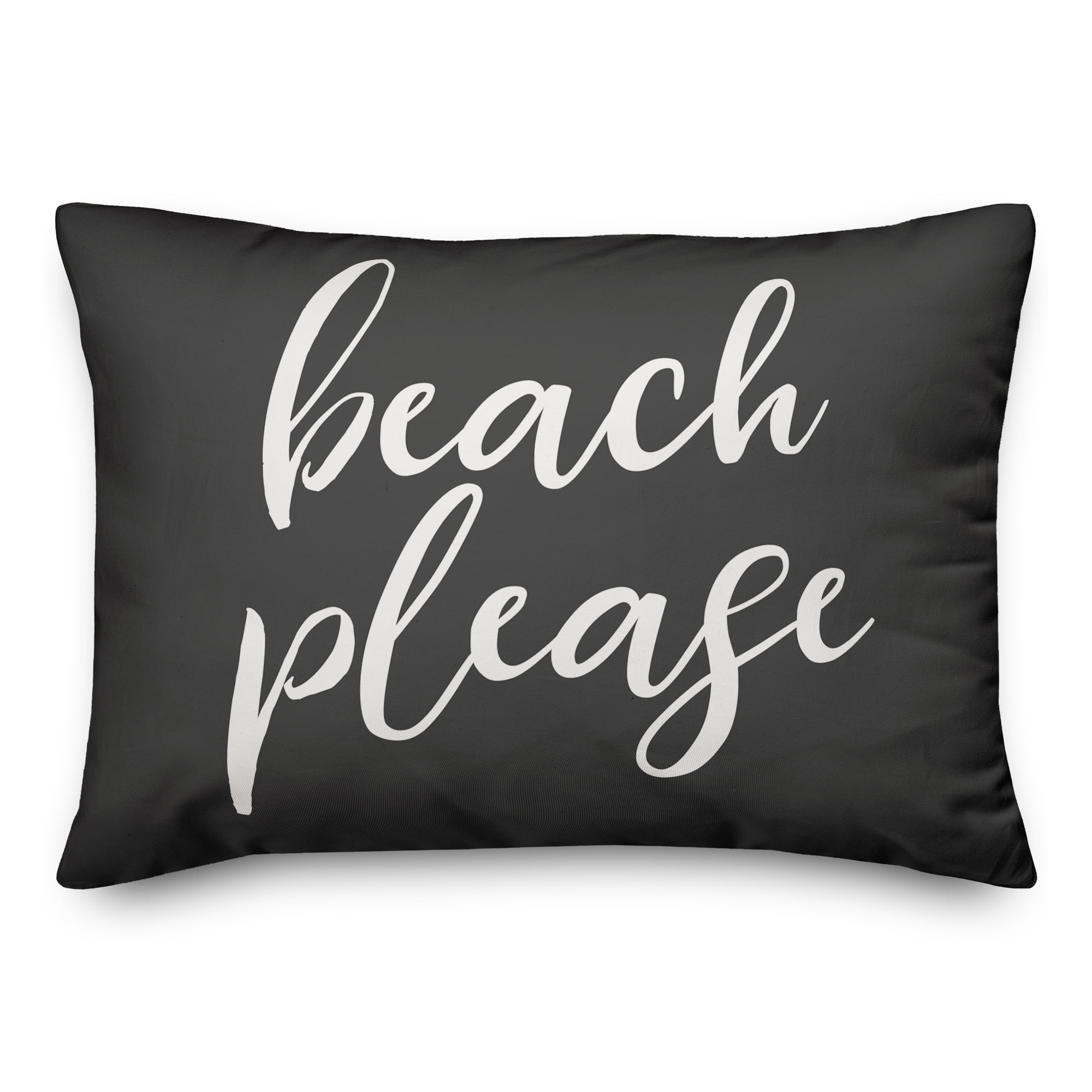 Creative Products Beach Please Script Black and White 14x20 Indoor ...