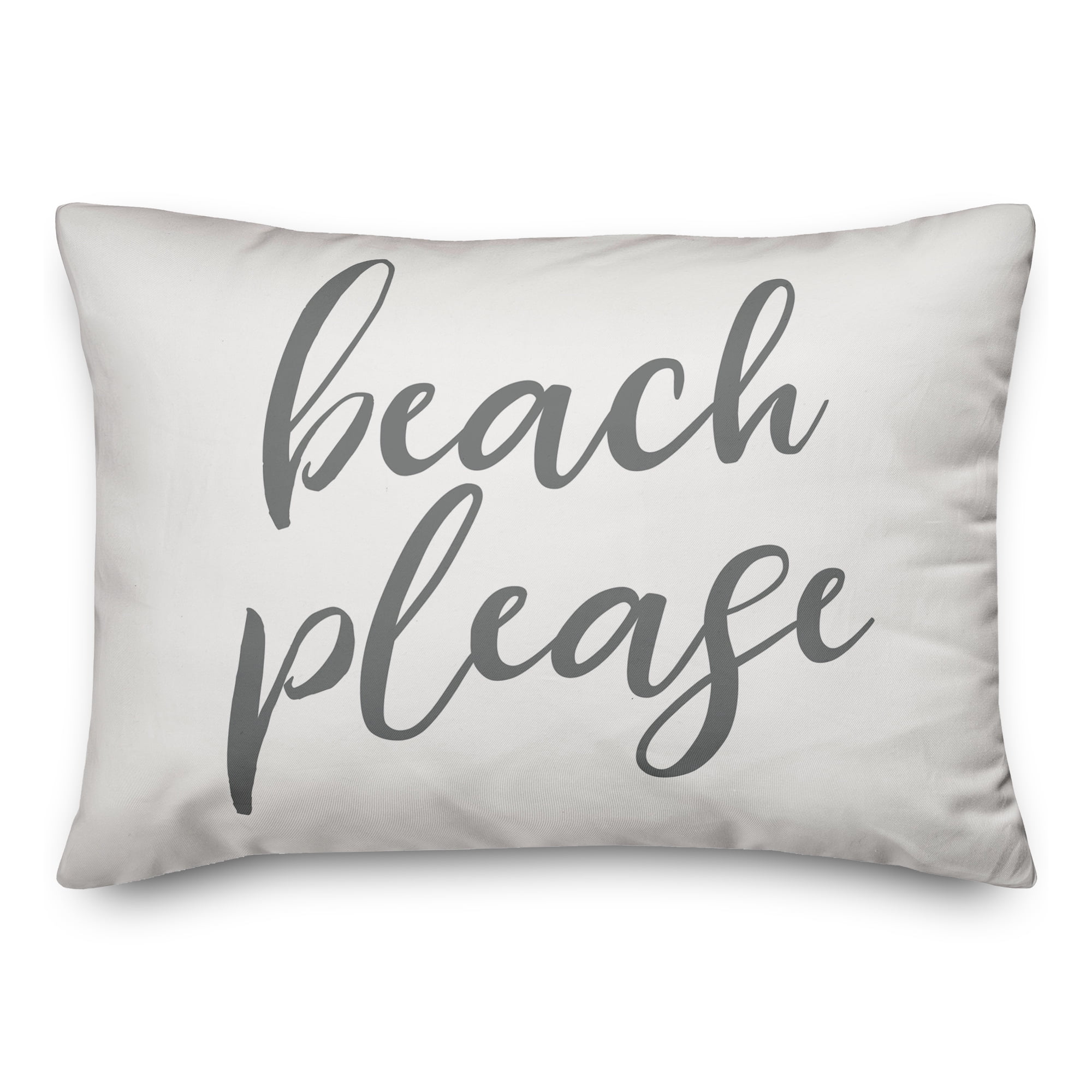 Creative Products Beach Please Script White and Grey 14x20 Indoor ...