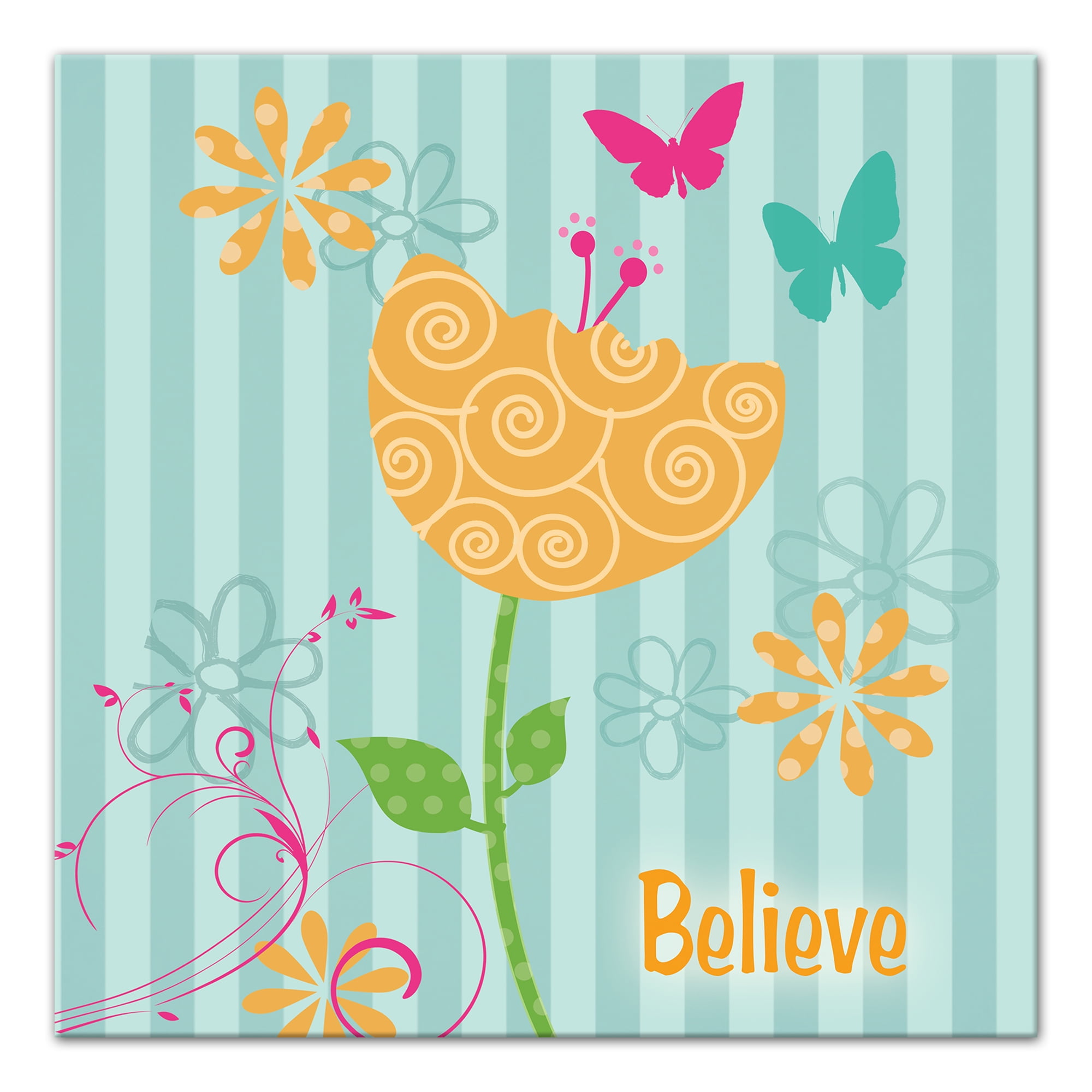 Creative Products Believe Flower 12x12 Canvas Wall Art - Walmart.com