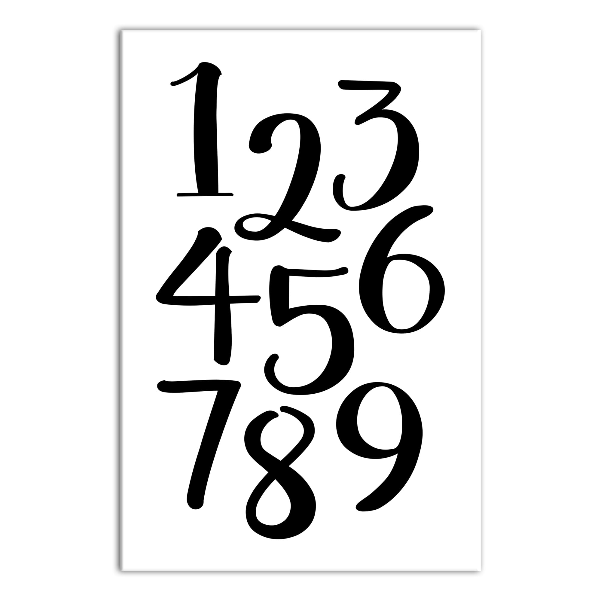 Creative Products Black and White Numbers 16x24 Canvas Wall Art ...