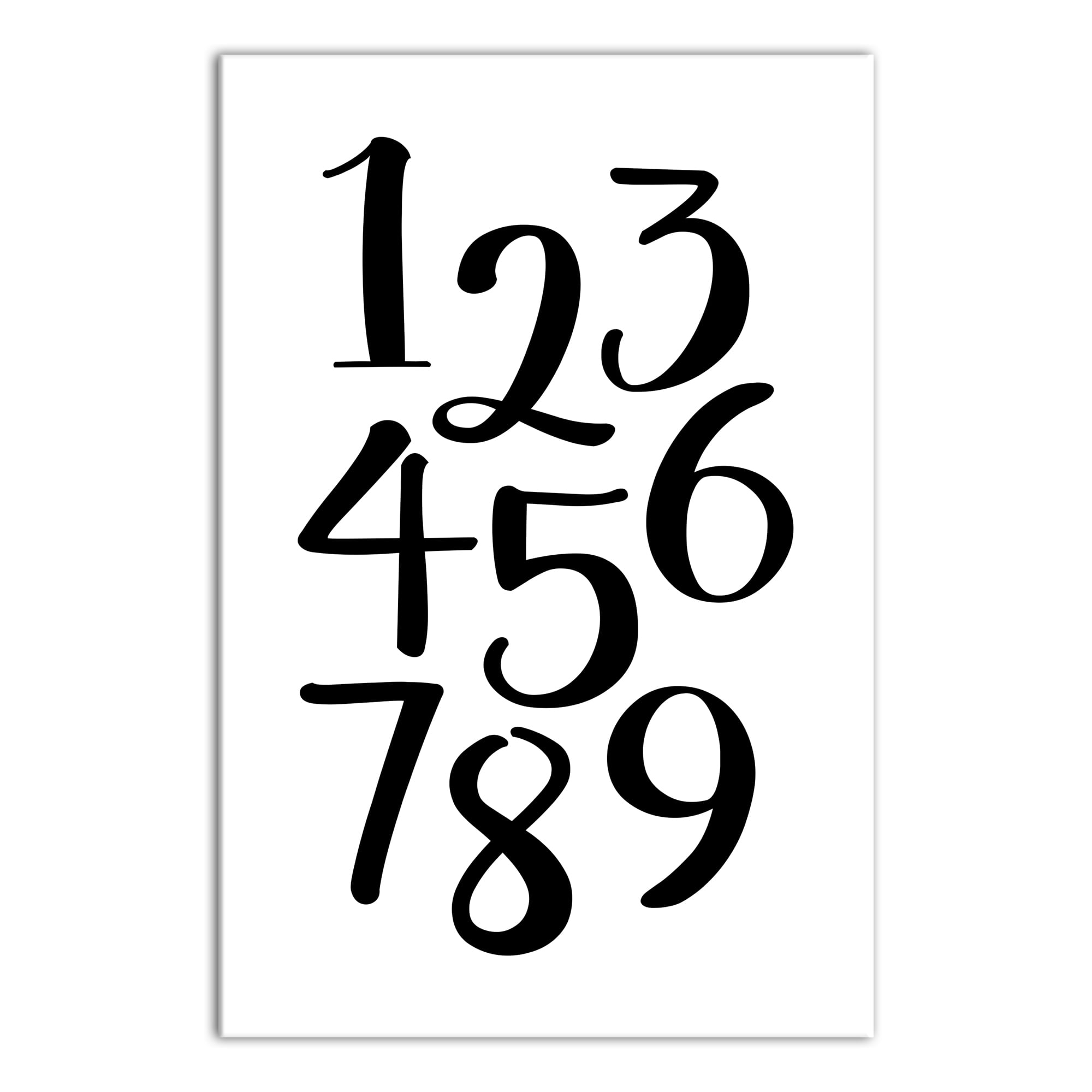 Creative Products Black and White Numbers 32x48 Canvas Wall Art ...