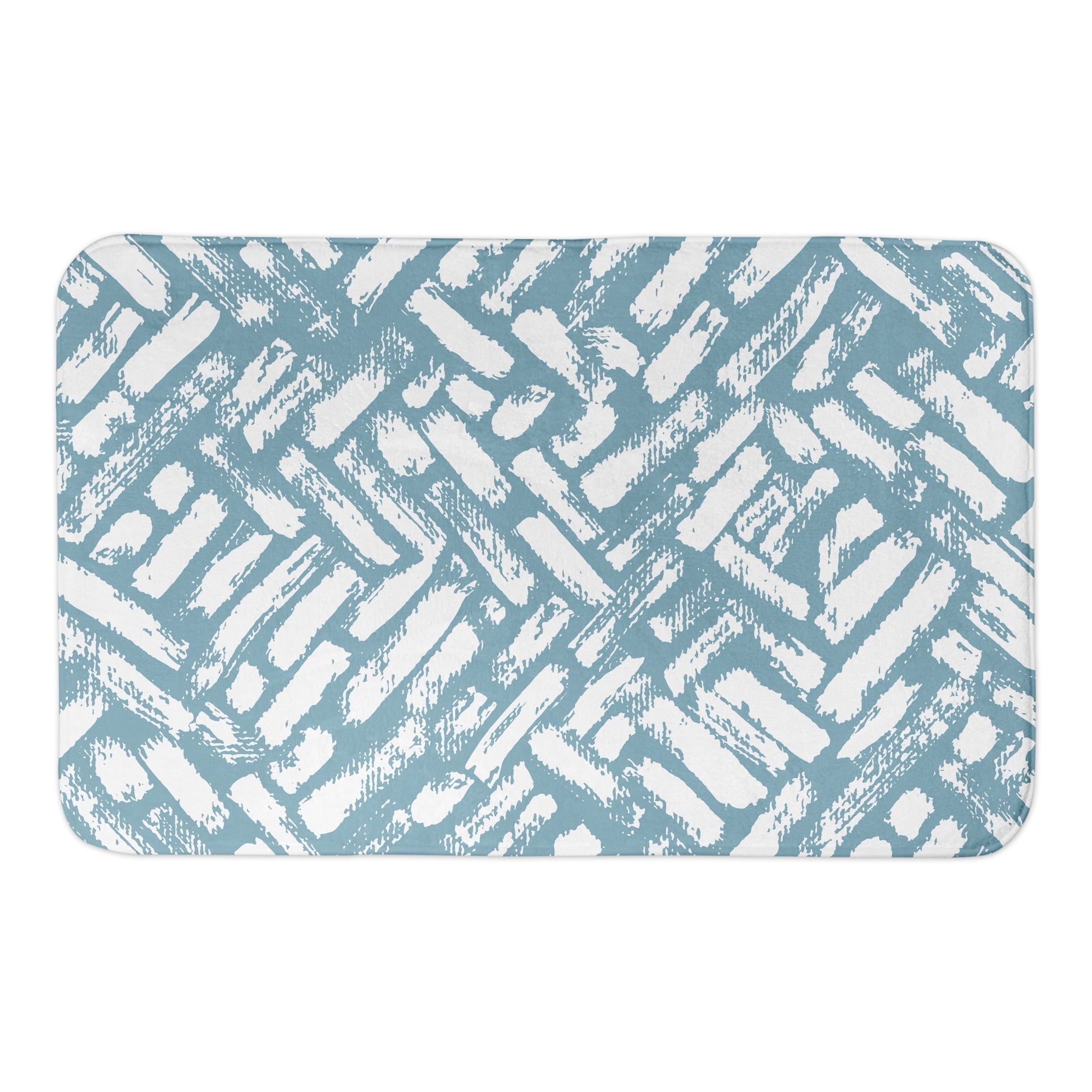 Creative Products Blue Abstract Strokes 34x21 Bath Mat - Walmart.com