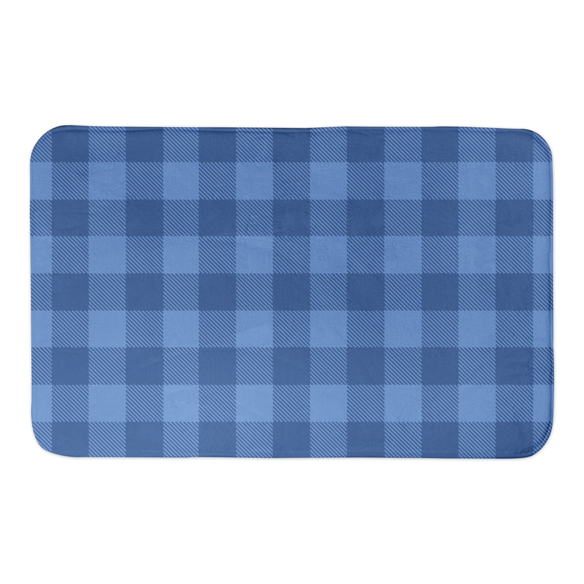Creative Products Blue Buffalo Check 34x21 Bath Mat - Walmart.com