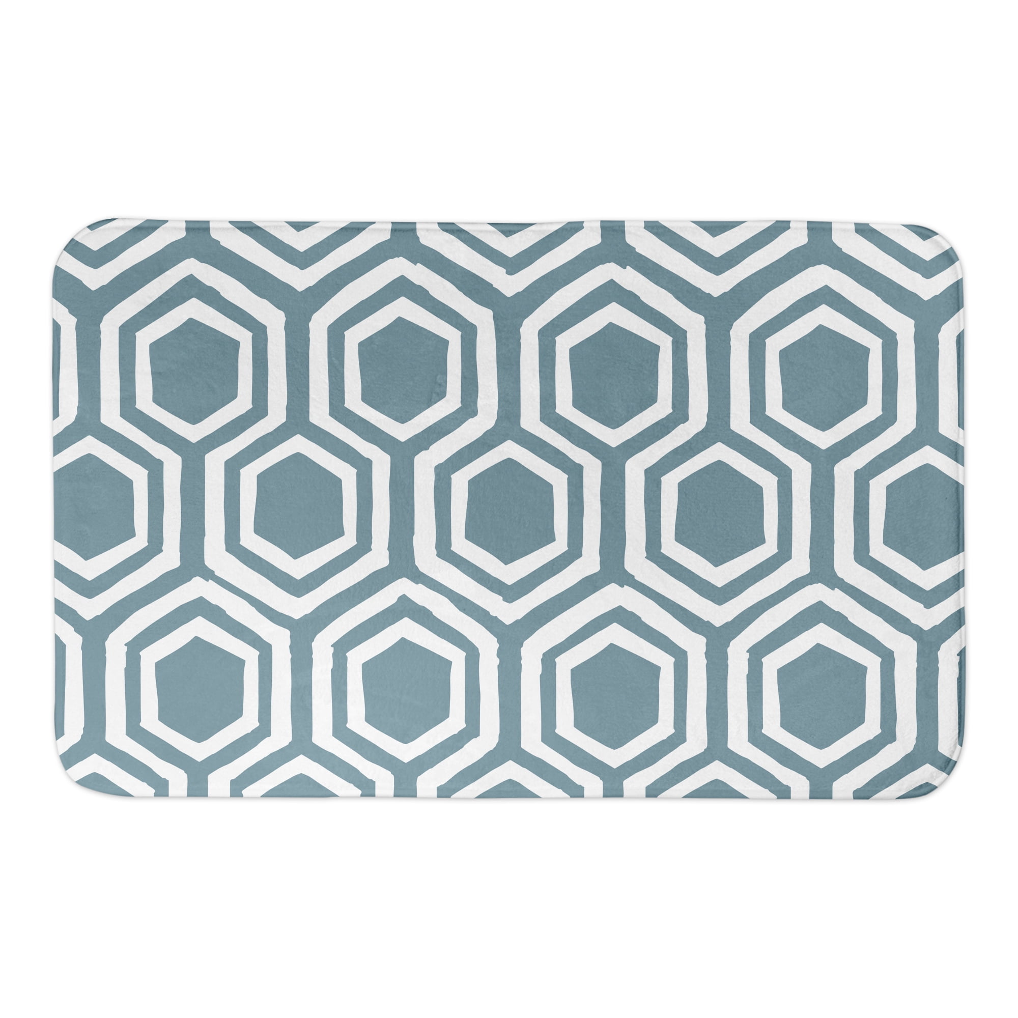 Creative Products Blue Honeycomb 34x21 Bath Mat - Walmart.com