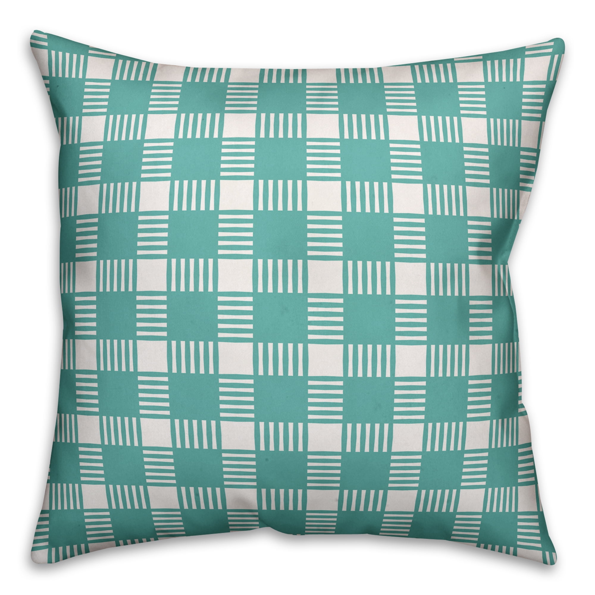 Creative Products Blue Plaid 20x20 Spun Poly Pillow - Walmart.com