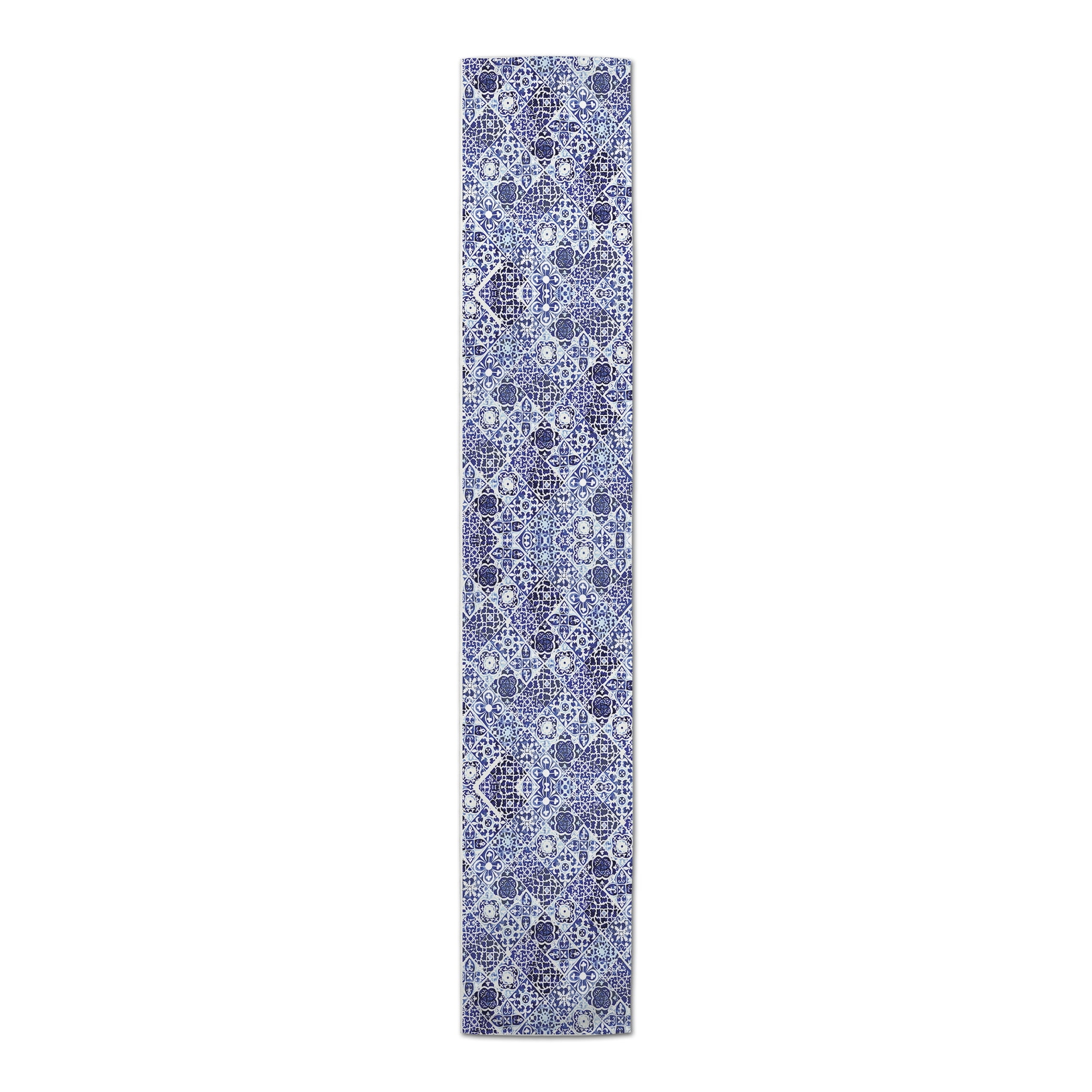 Creative Products Blue Tile Border 4 16 x 90 Poly Twill Table Runner ...