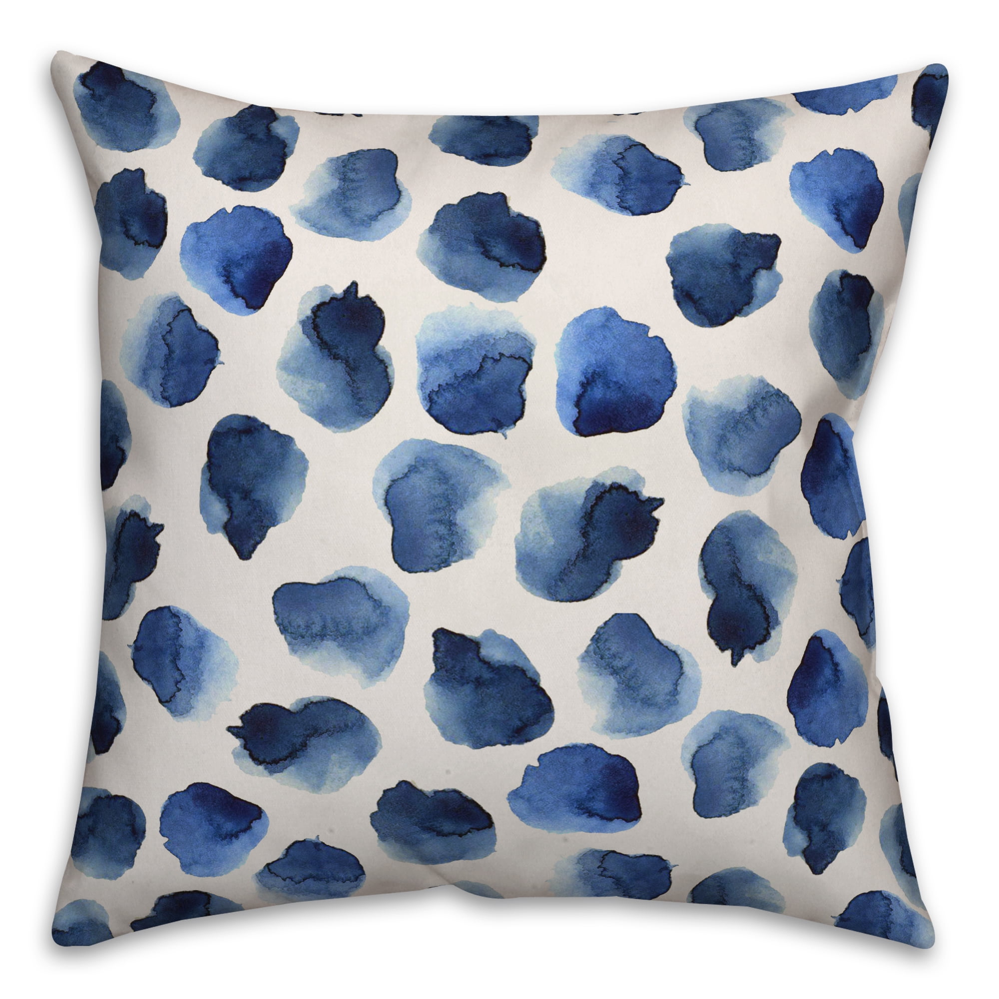 Creative Products Blue Watercolor Dots 20x20 Spun Poly Pillow - Walmart.com