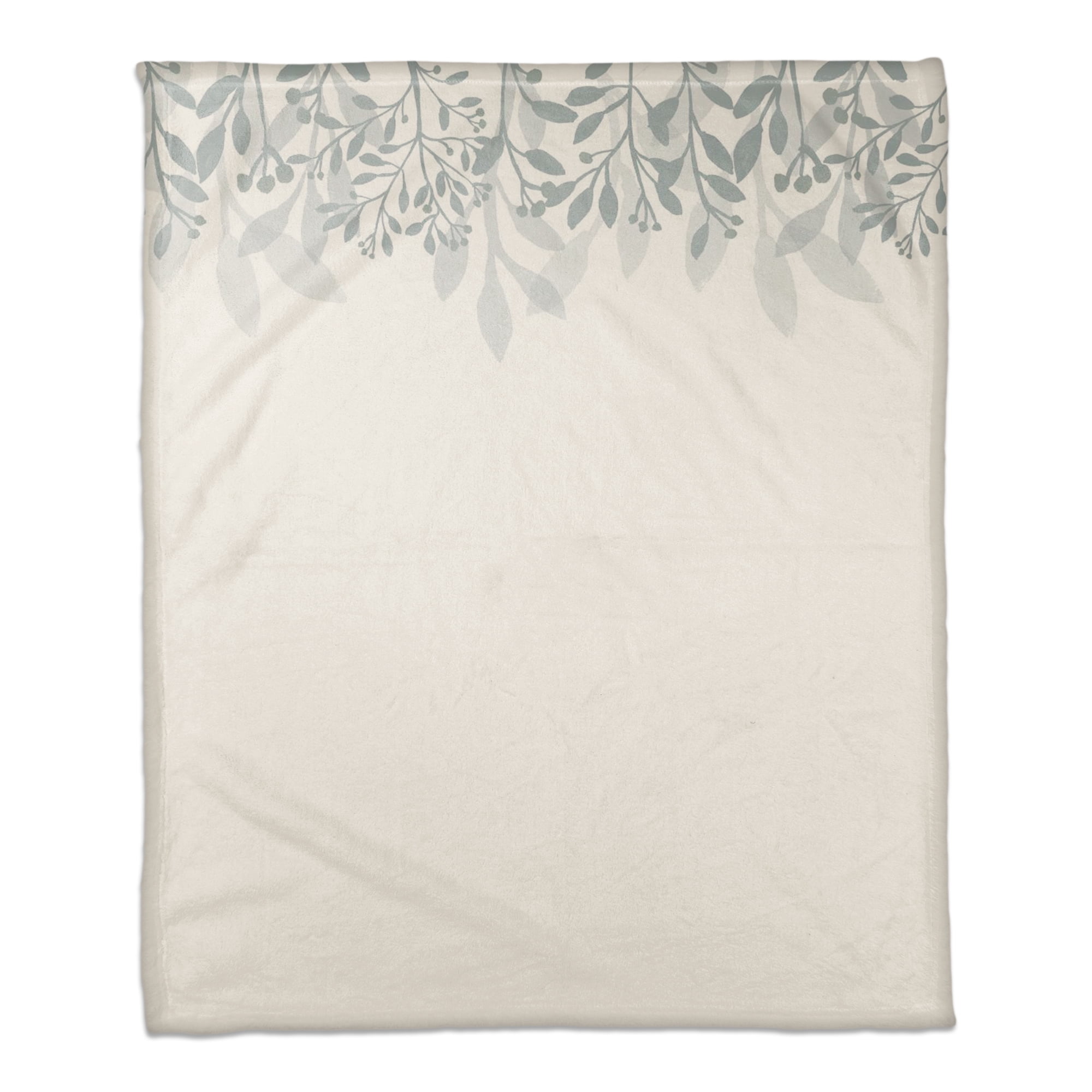 Creative Products Blue and White Floral Banner 50 x 60 Coral Fleece ...