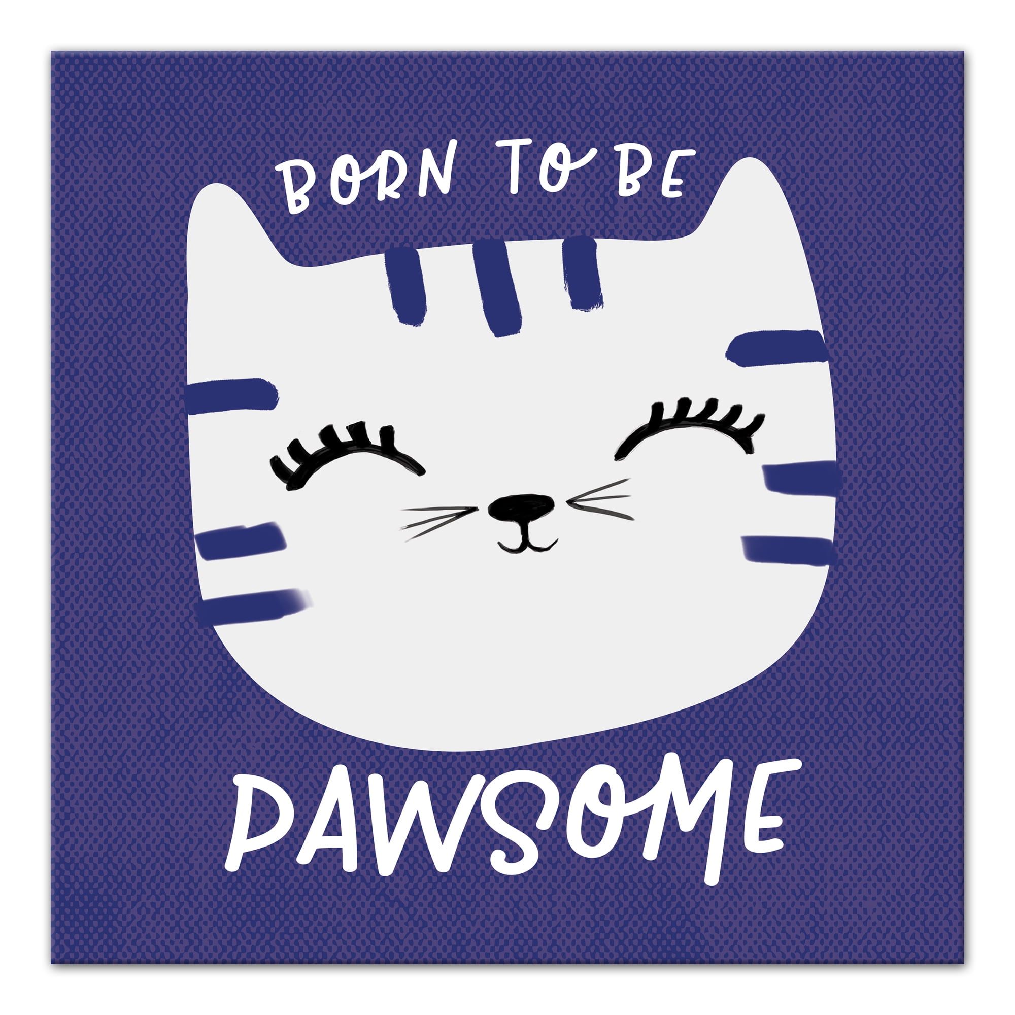 Creative Products Born To Be Pawsome Blue 24x24 Canvas Wall Art ...