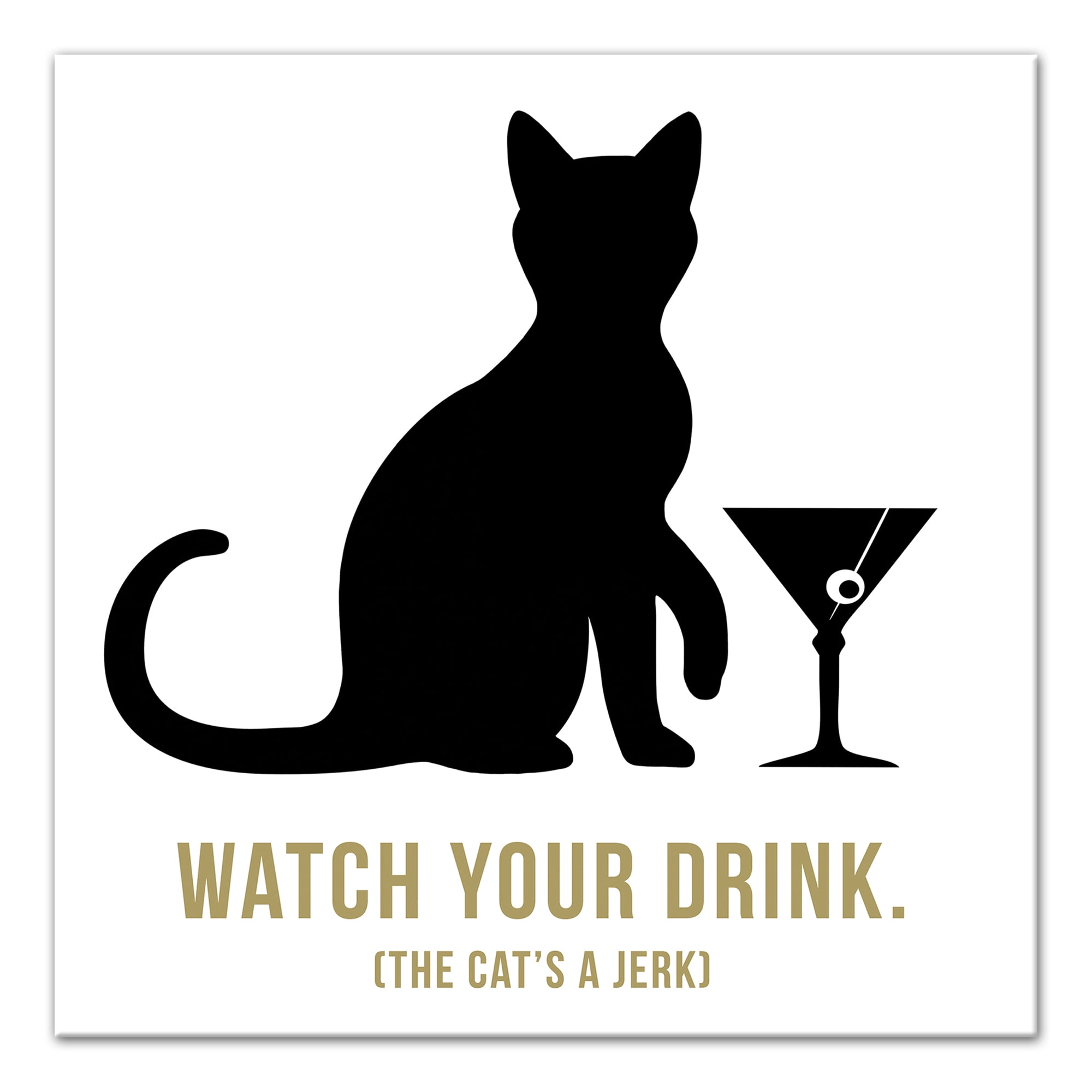 Creative Products Cat Martini 12 x 12 Canvas Wall Art - Walmart.com