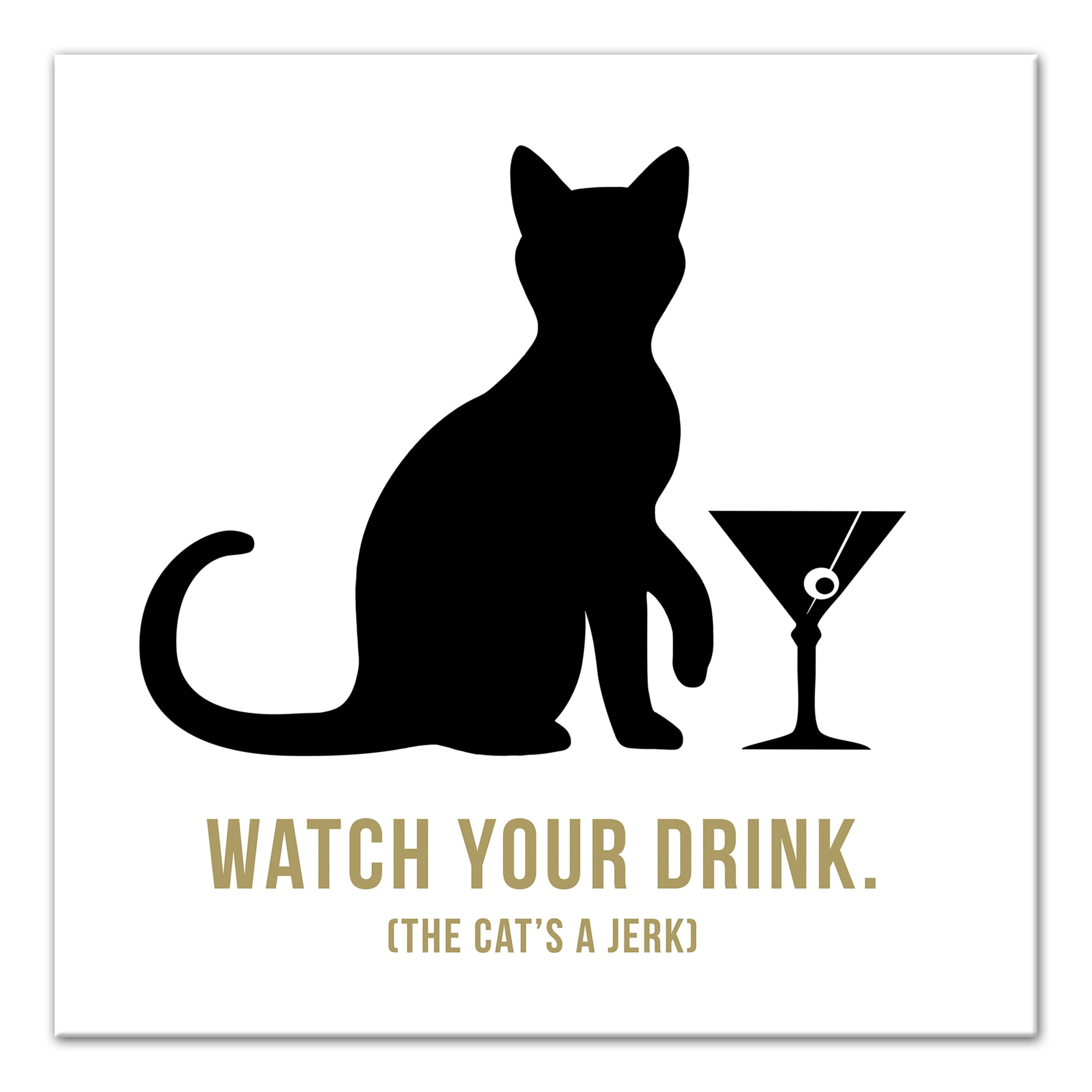 Creative Products Cat Martini 20 x 20 Canvas Wall Art - Walmart.com