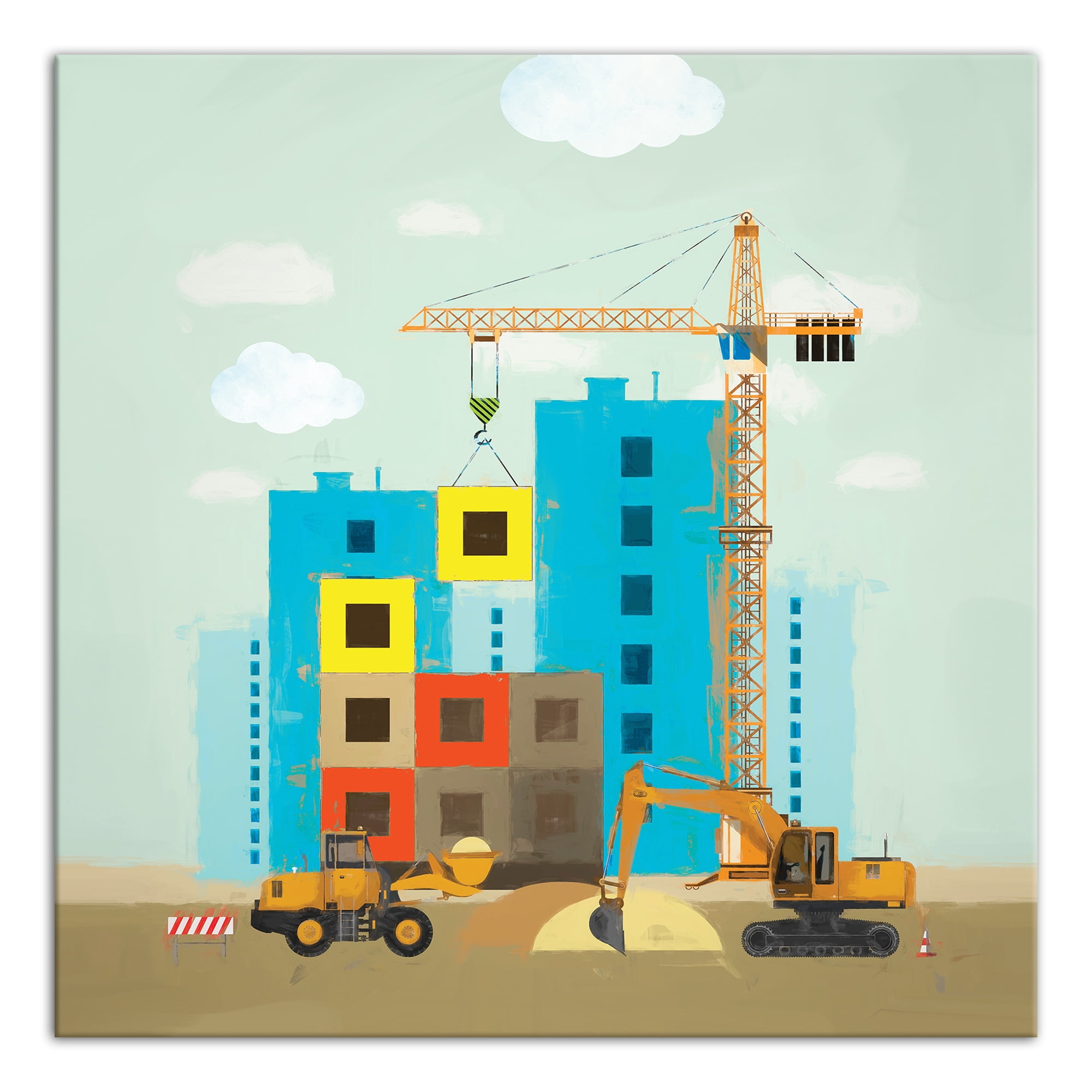 Creative Products Construction Site 12x12 Canvas Wall Art - Walmart.com