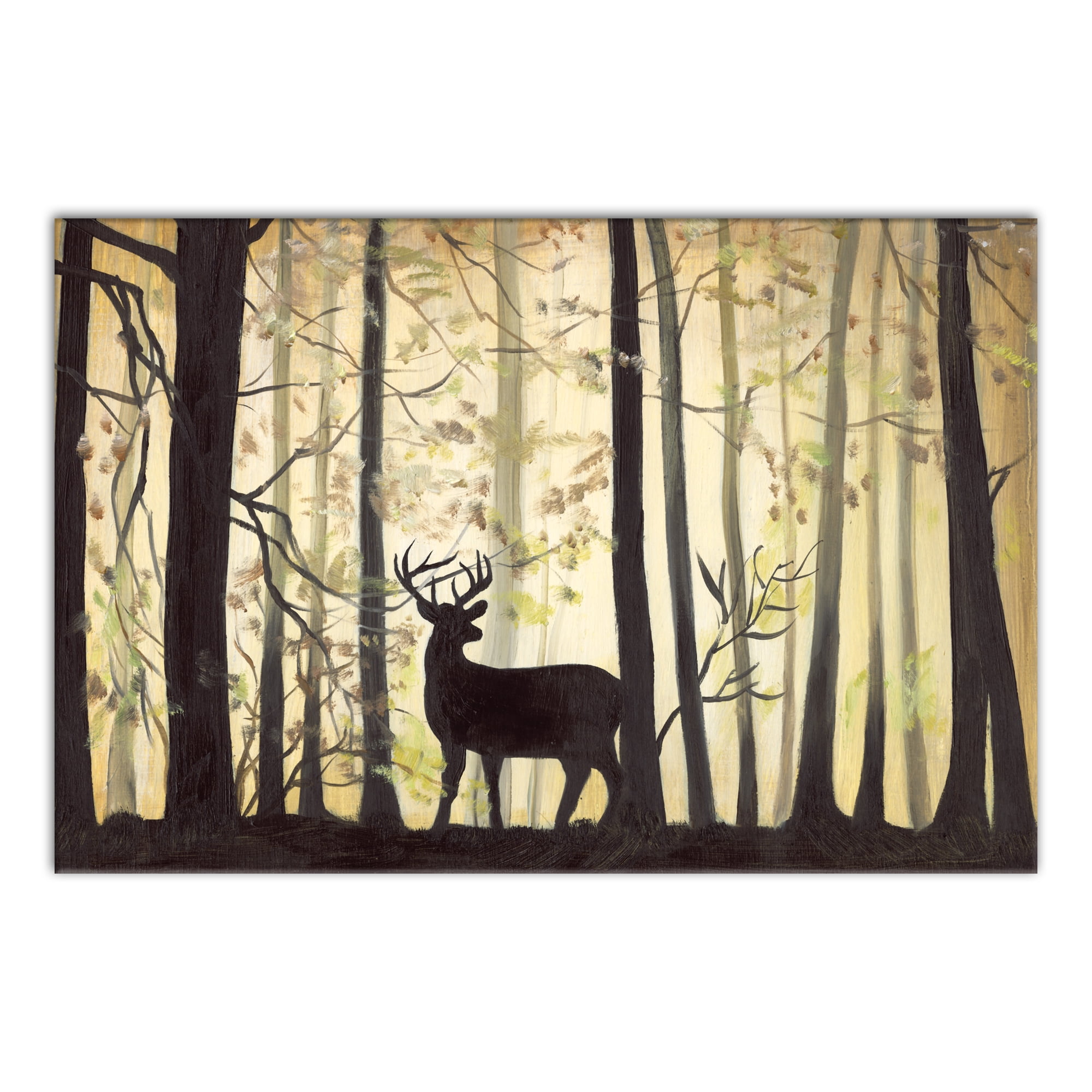 Creative Products Deer In Ominous Forest 30 x 20 Canvas Wall Art ...