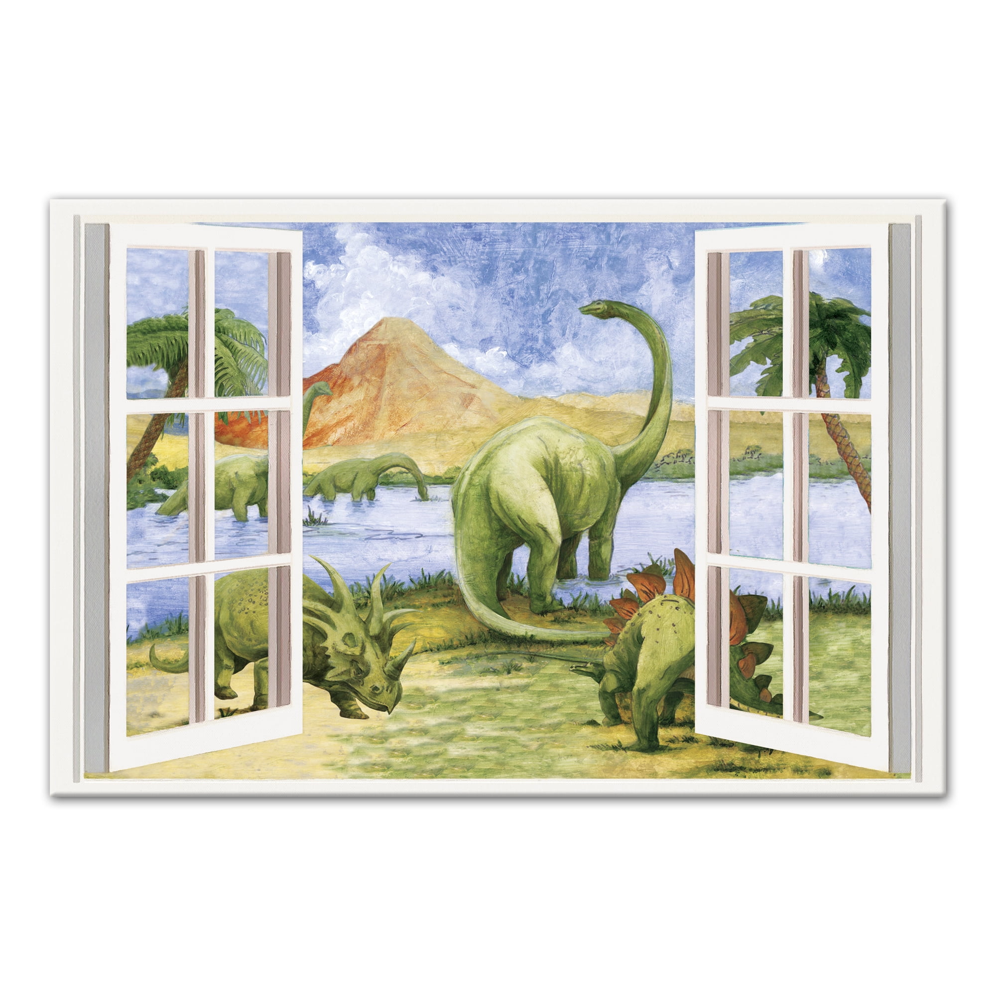 Creative Products Dinosaur Window 32x48 Canvas Wall Art - Walmart.com