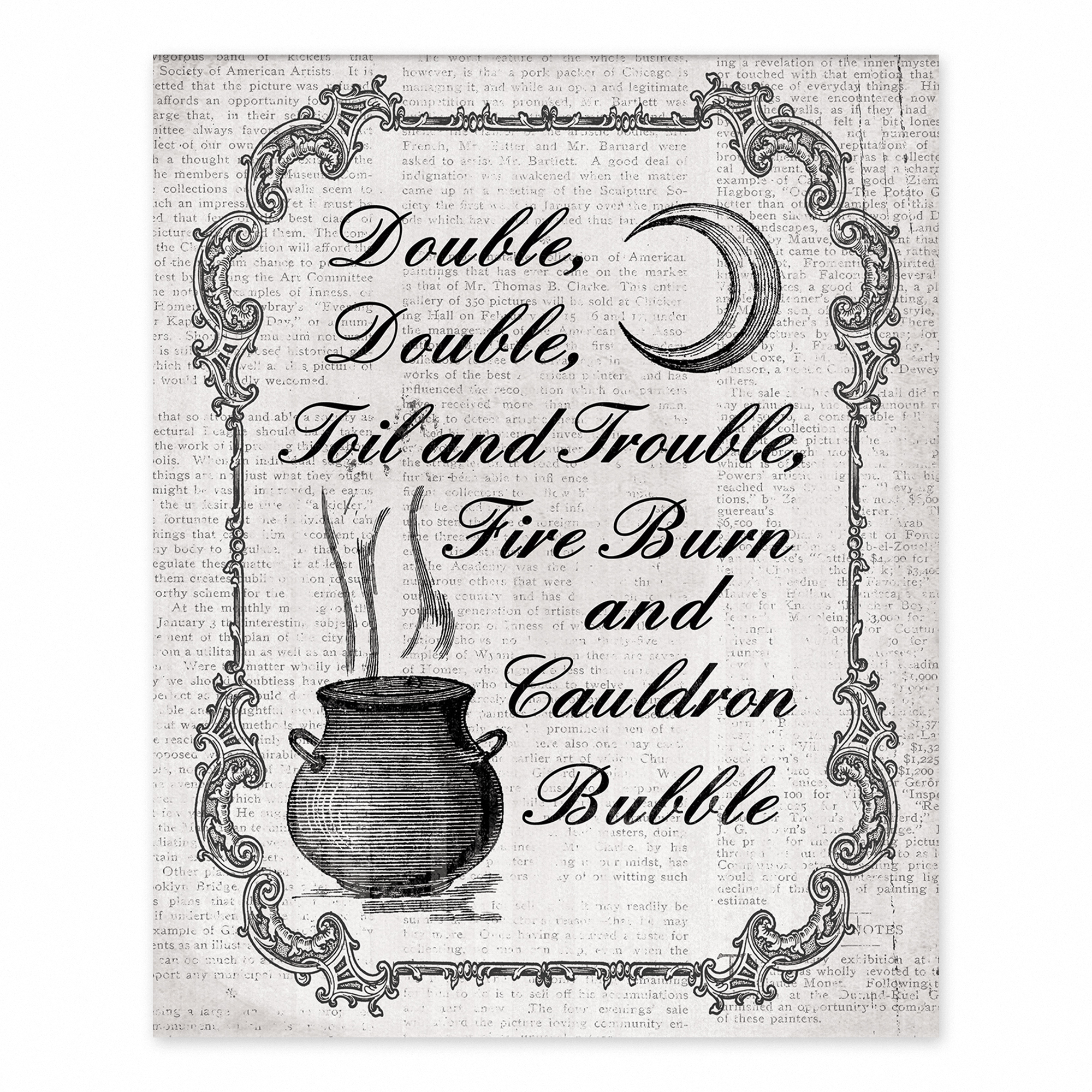 Creative Products Double Double Toil and Trouble 8x10 Tabletop Canvas ...