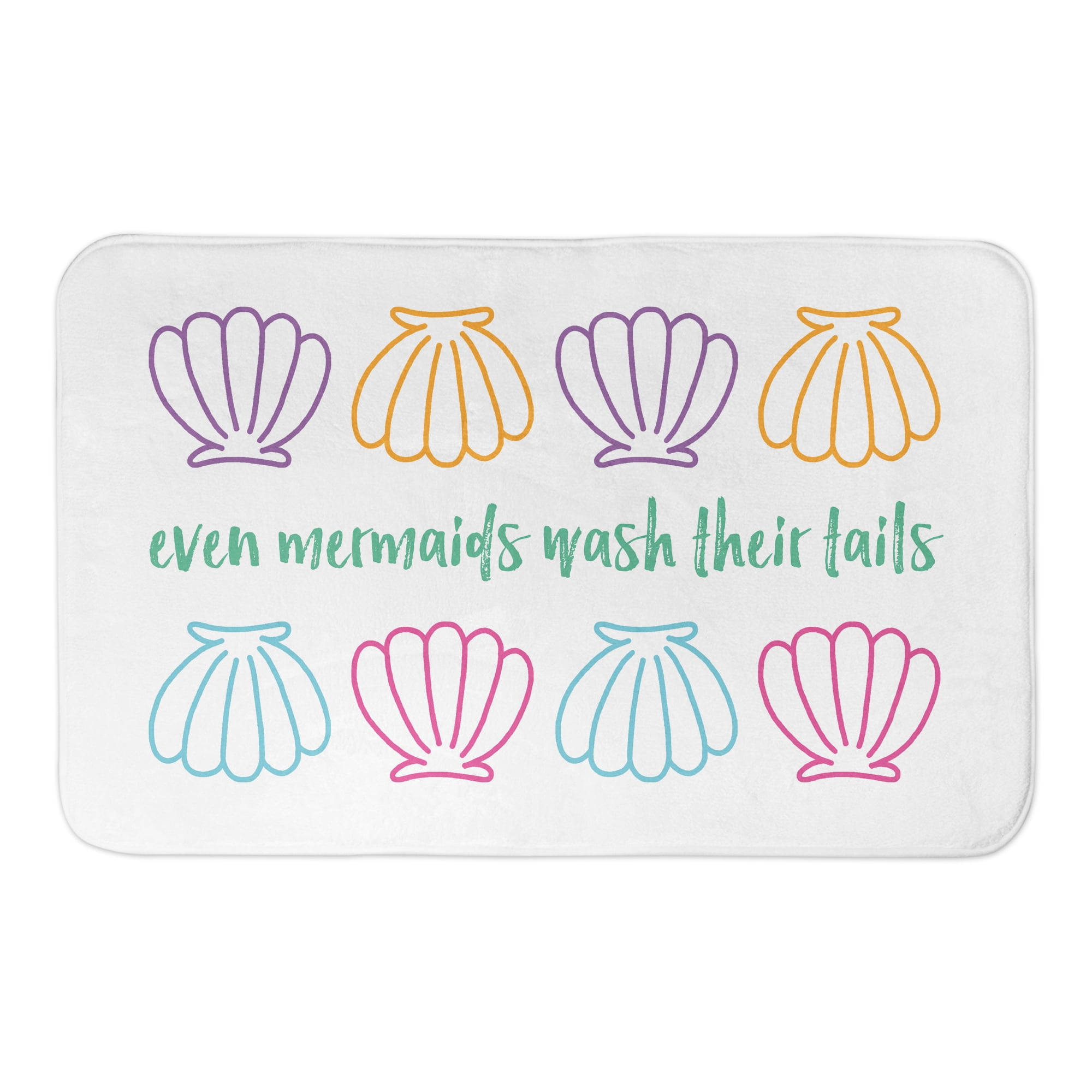 Creative Products Even Mermaids Wash Their Tails 34x21 Bath Mat ...